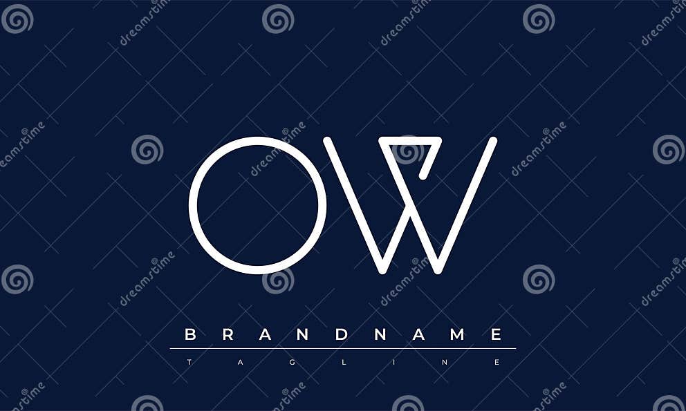 Creative OW Letter Initial Logo Vector Image Stock Vector ...