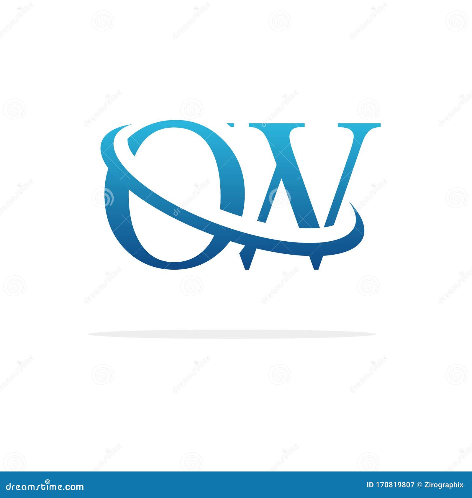 Creative OW Logo Icon Design Stock Vector - Illustration of text ...