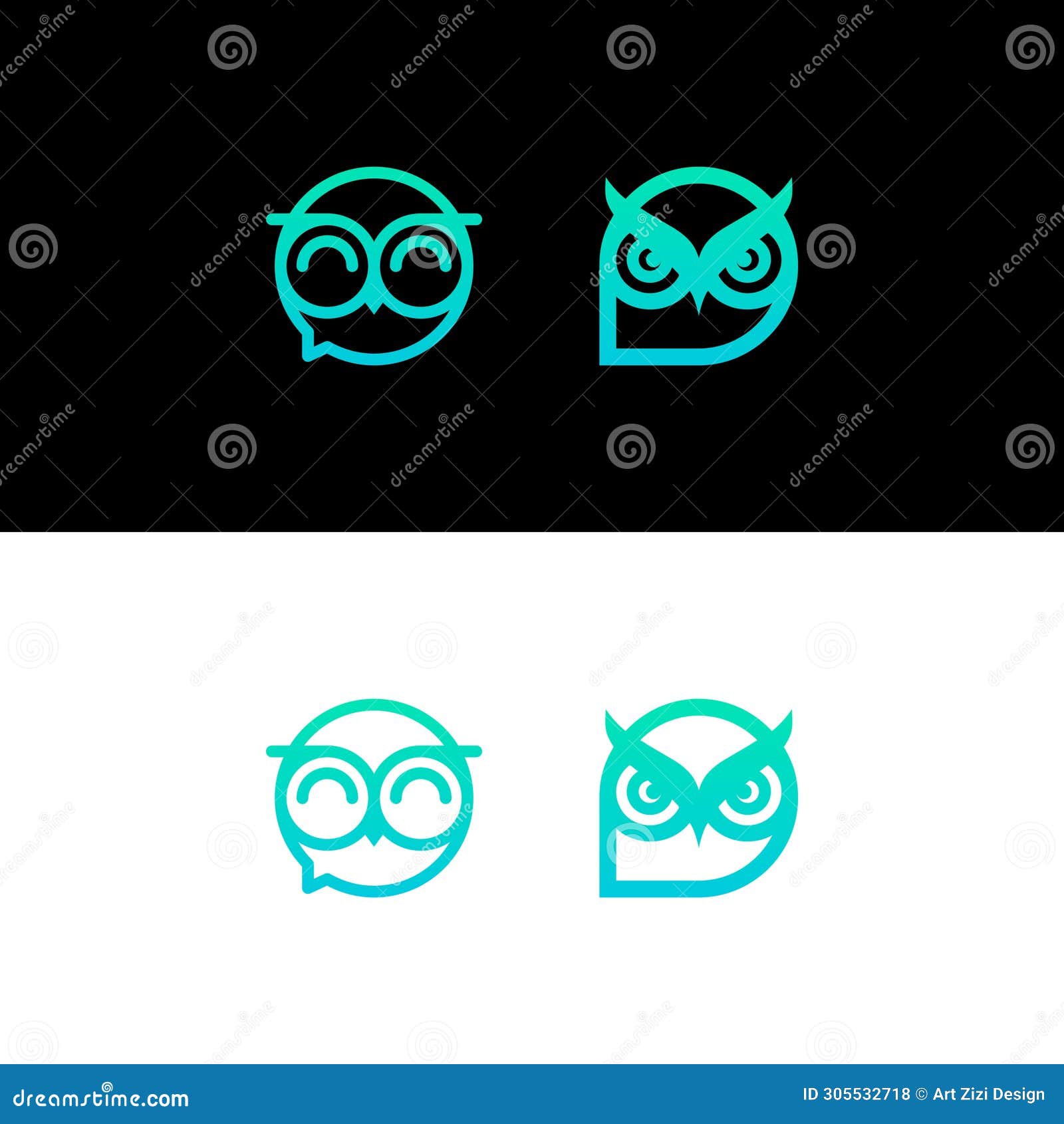Creative and Unique Owl Simple Line Logo Design Template Stock ...