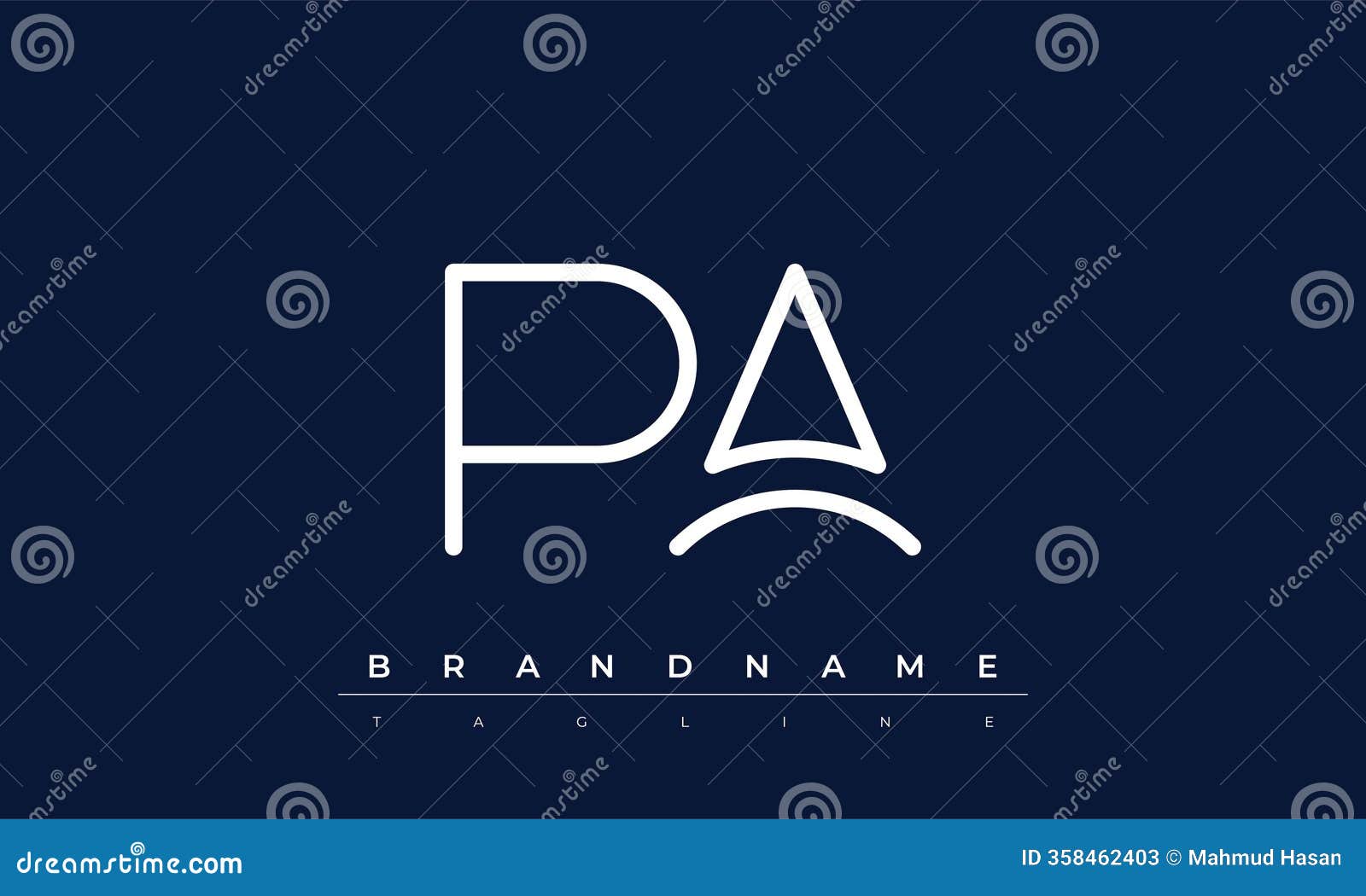 Creative PA Letter Initial Logo Vector Image Stock Vector ...