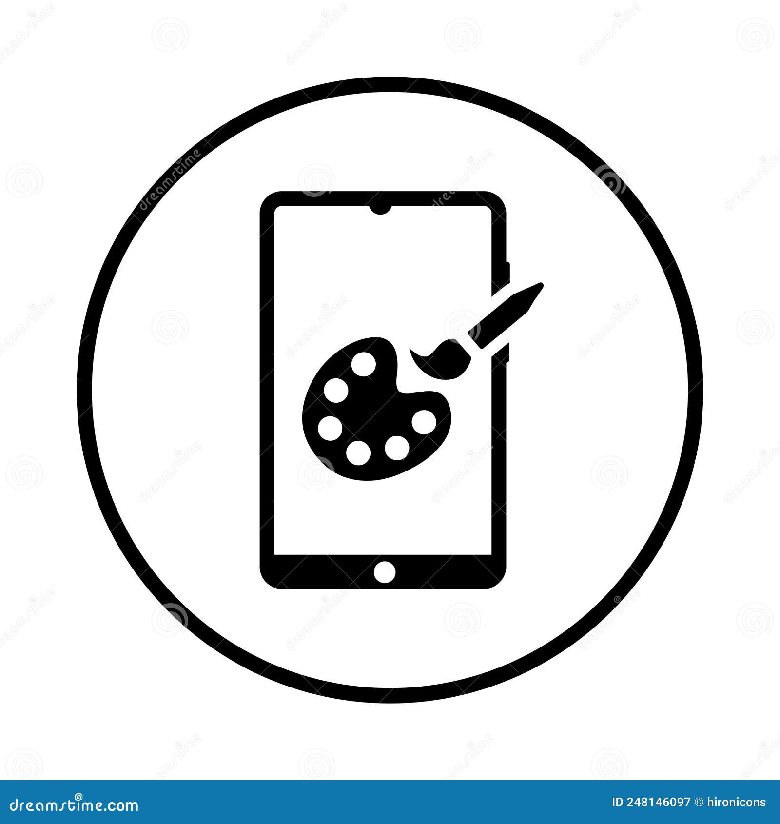 Creative, Paint Icon. Black Vector Graphics Stock Illustration ...