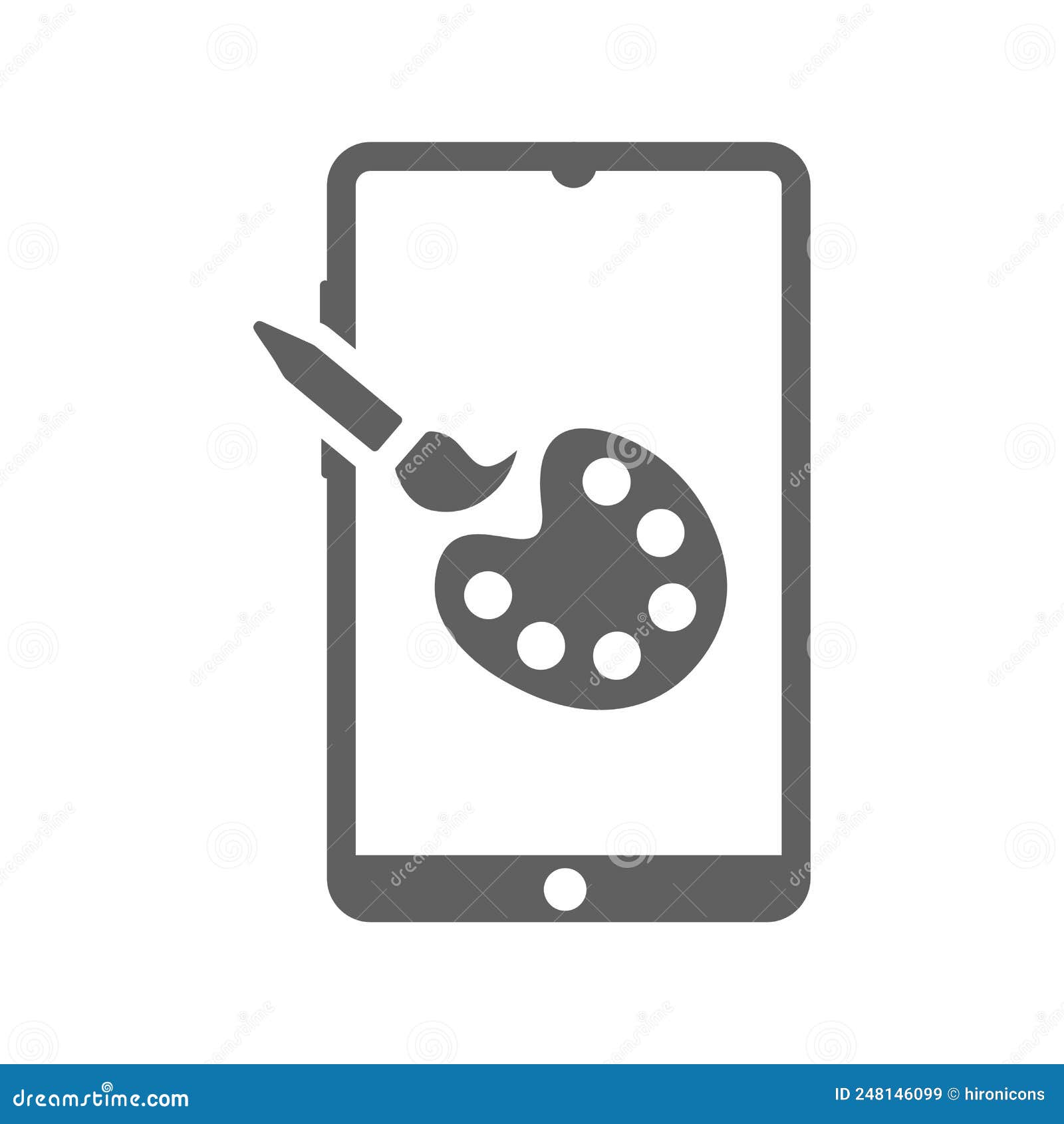 Creative, Paint Icon. Gray Vector Graphics Stock Illustration ...