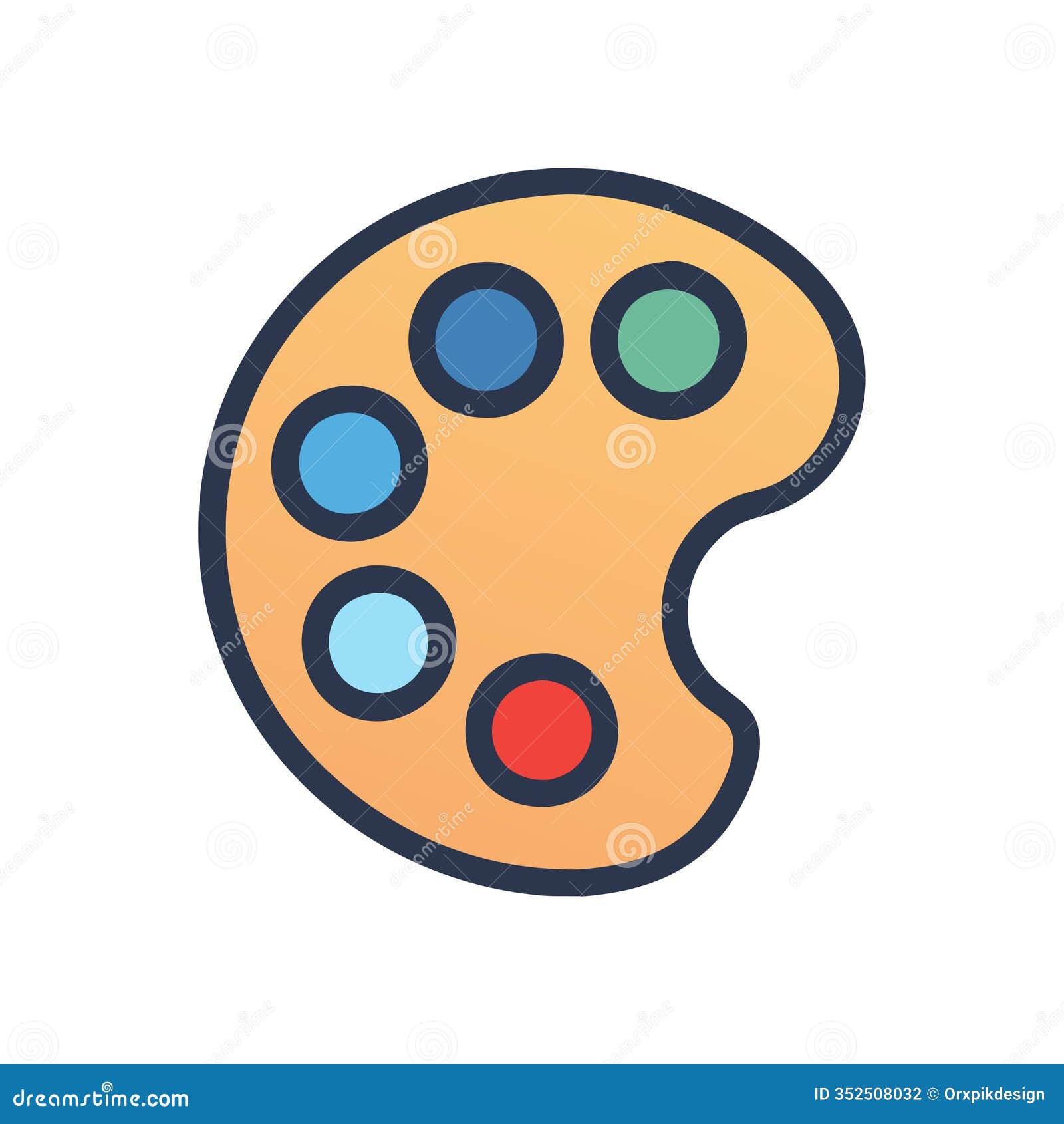 Creative Paint Palette for Art Projects Stock Illustration ...