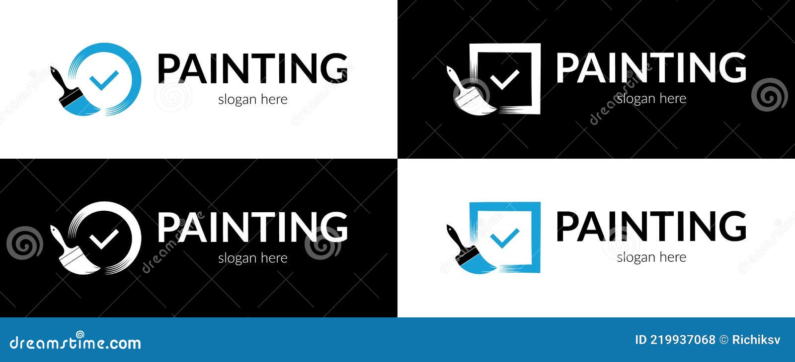 Creative painting logo stock vector. Illustration of painter - 219937068