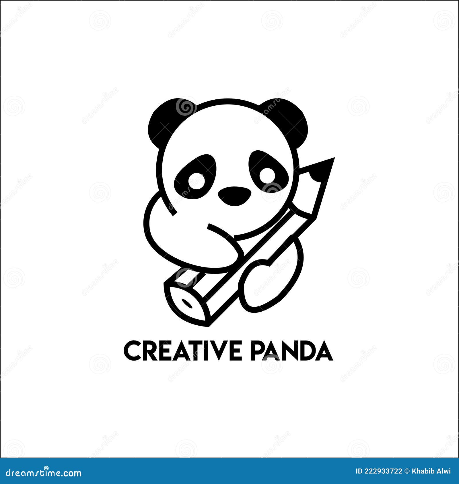 Creative Panda / Exclusive Logo Stock Vector - Illustration of black ...