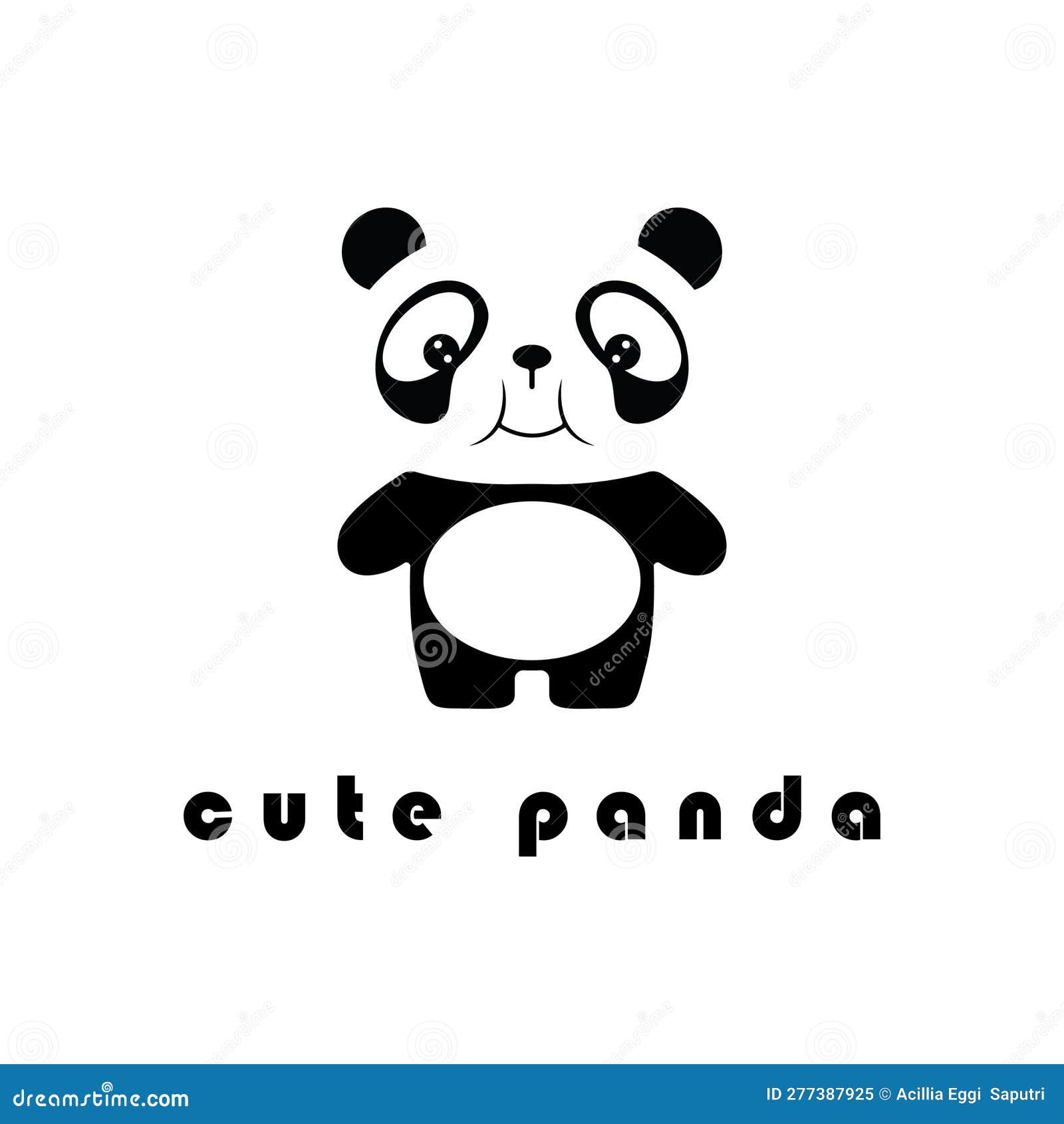 Panda Logo and Symbol Vector Stock Vector - Illustration of black ...