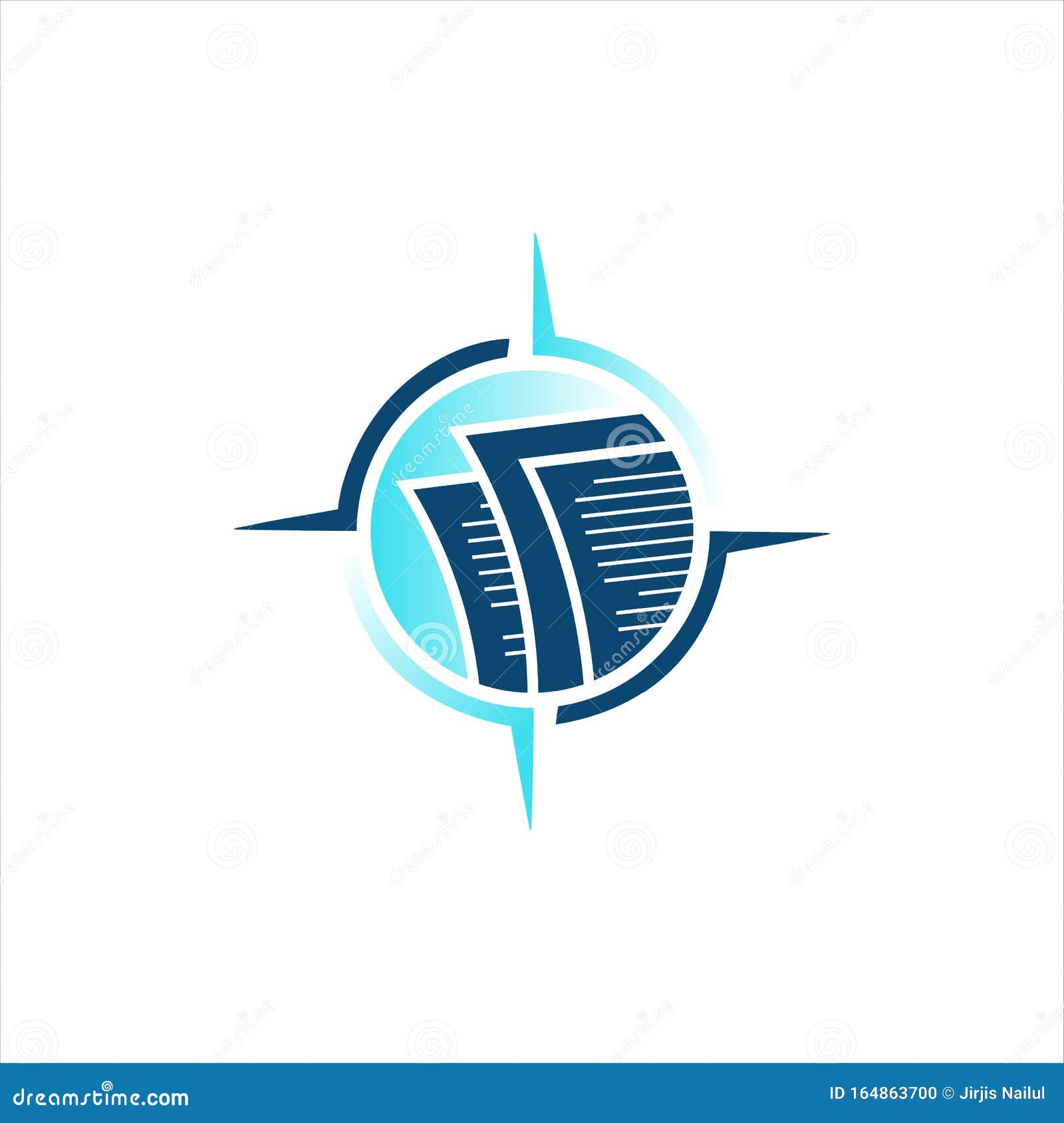 Creative Paper and Compass Concept Logo Stock Vector - Illustration of ...