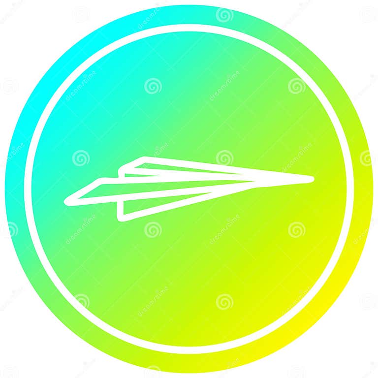 A Creative Paper Plane Circular in Cold Gradient Spectrum Stock Vector ...