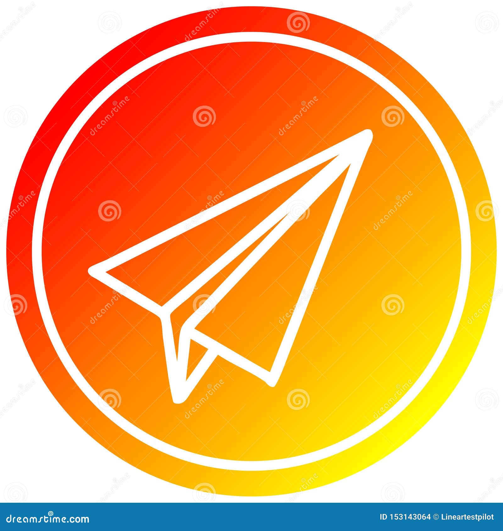 A Creative Paper Plane Circular in Hot Gradient Spectrum Stock Vector ...