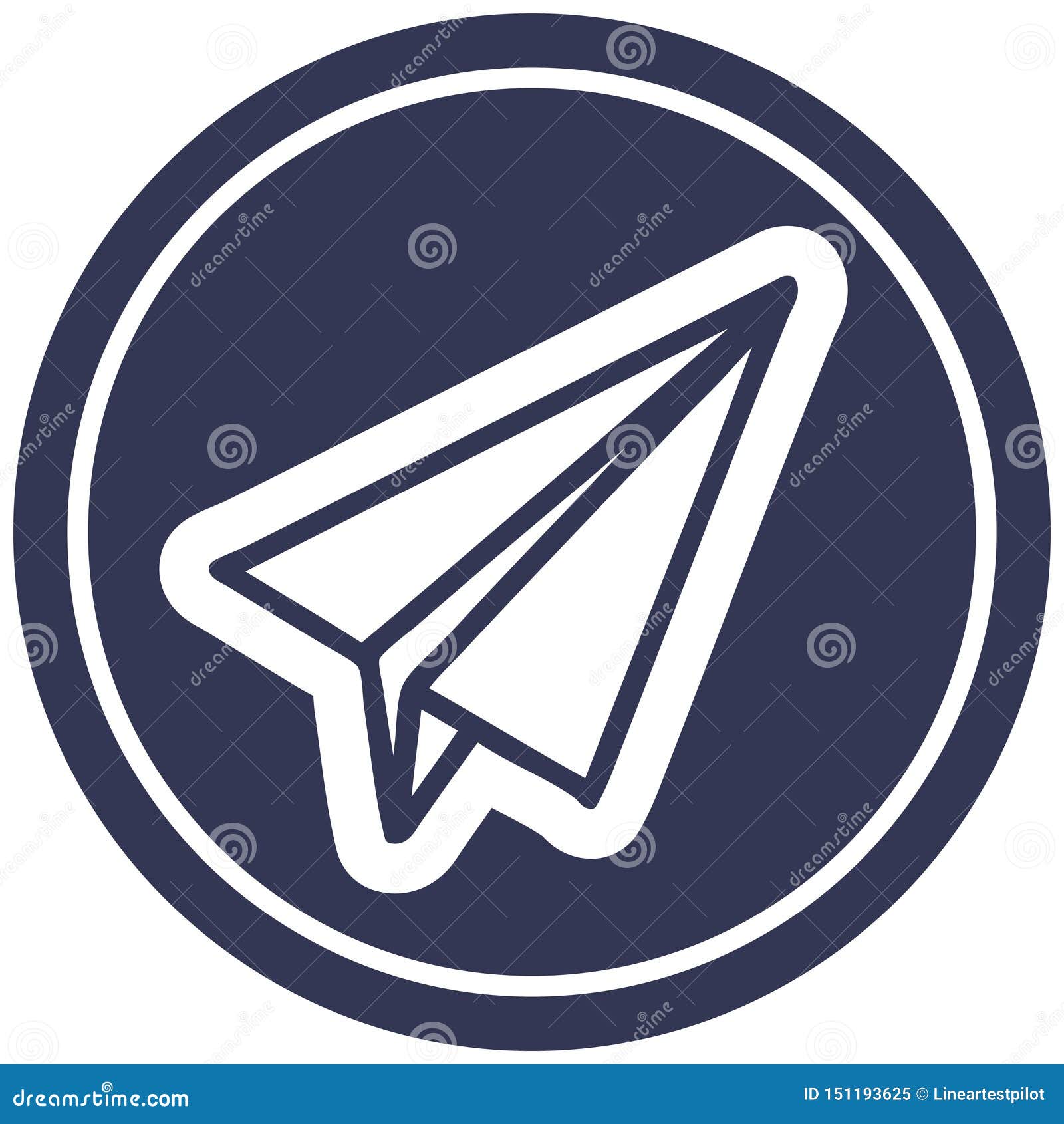 A Creative Paper Plane Circular Icon Stock Vector - Illustration of ...