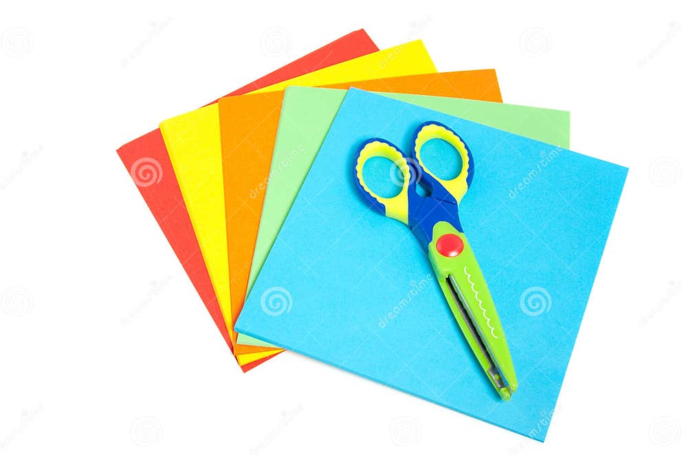 Creative Paper and a Scissor Stock Image - Image of crafts, color: 14433655