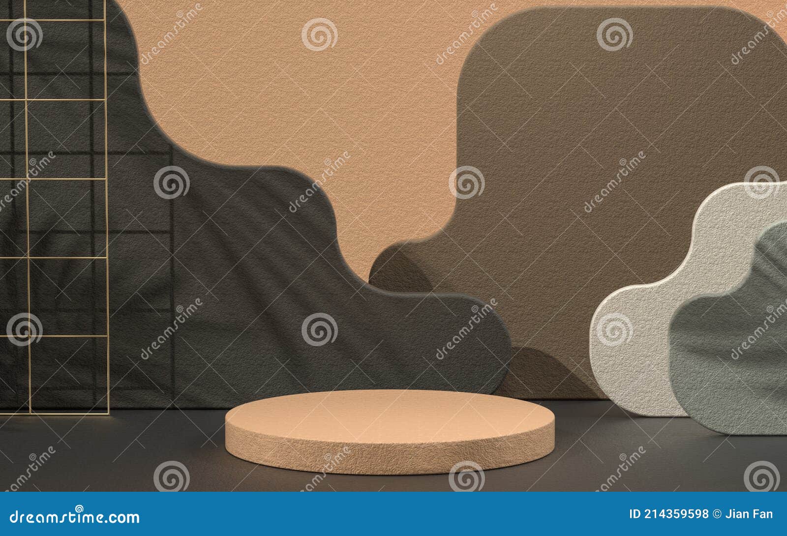 Creative Paper Stage, Merchandise Platform, 3d Rendering Stock ...