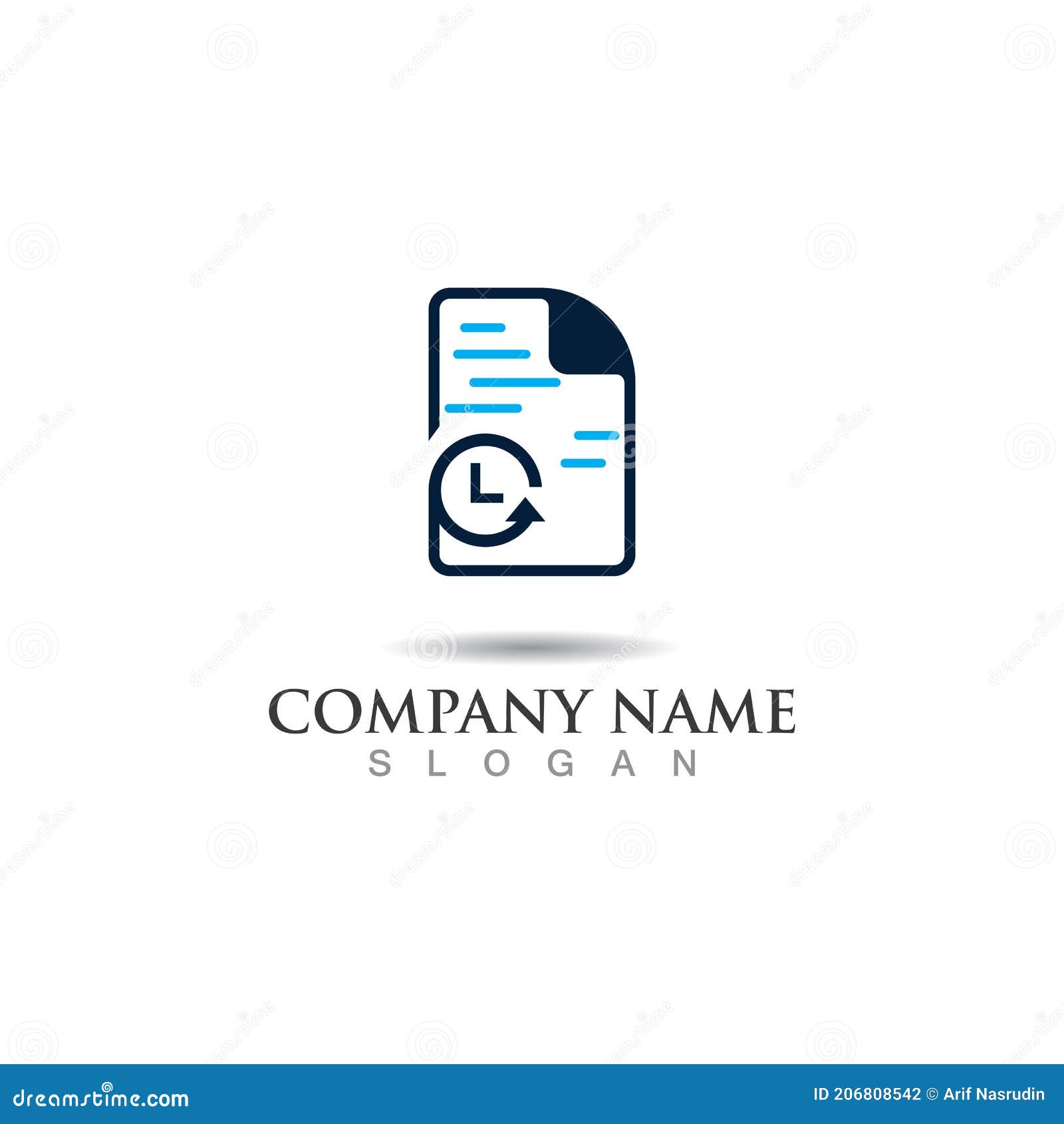Creative Papper Document Company Logo Icon Template Design Vector Stock ...