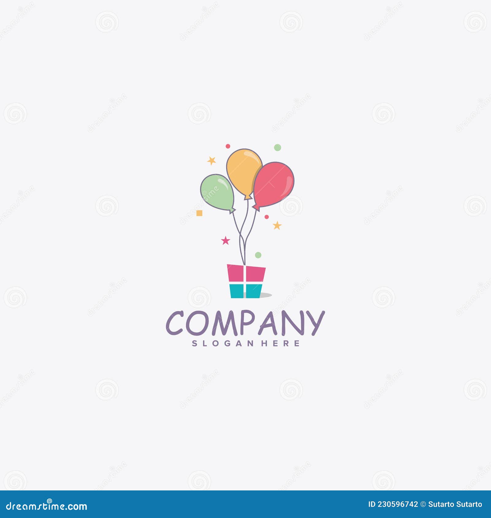 Creative party logo stock vector. Illustration of template - 230596742