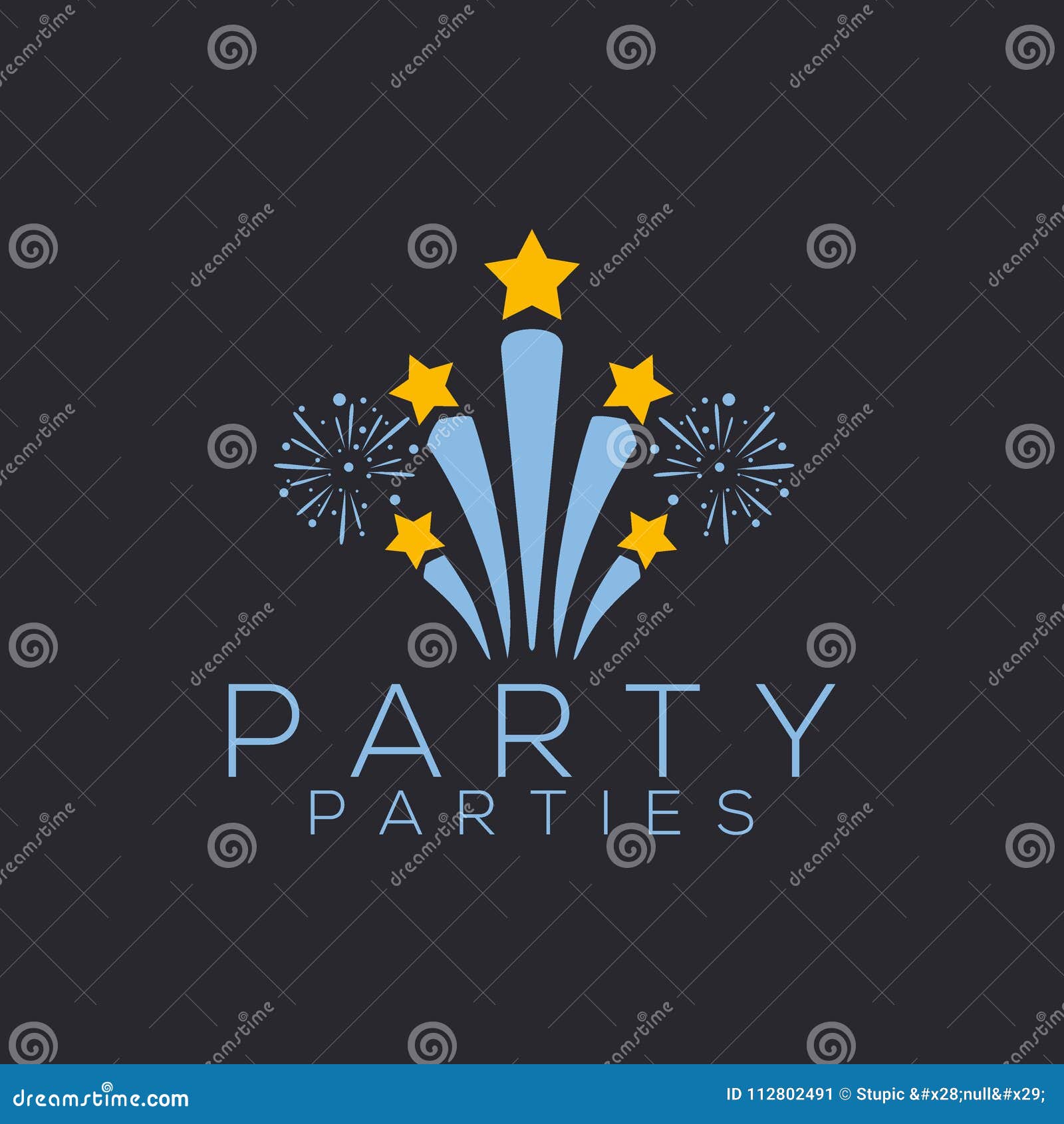 Creative Party Logo Design Vector Art Logo Stock Illustration ...