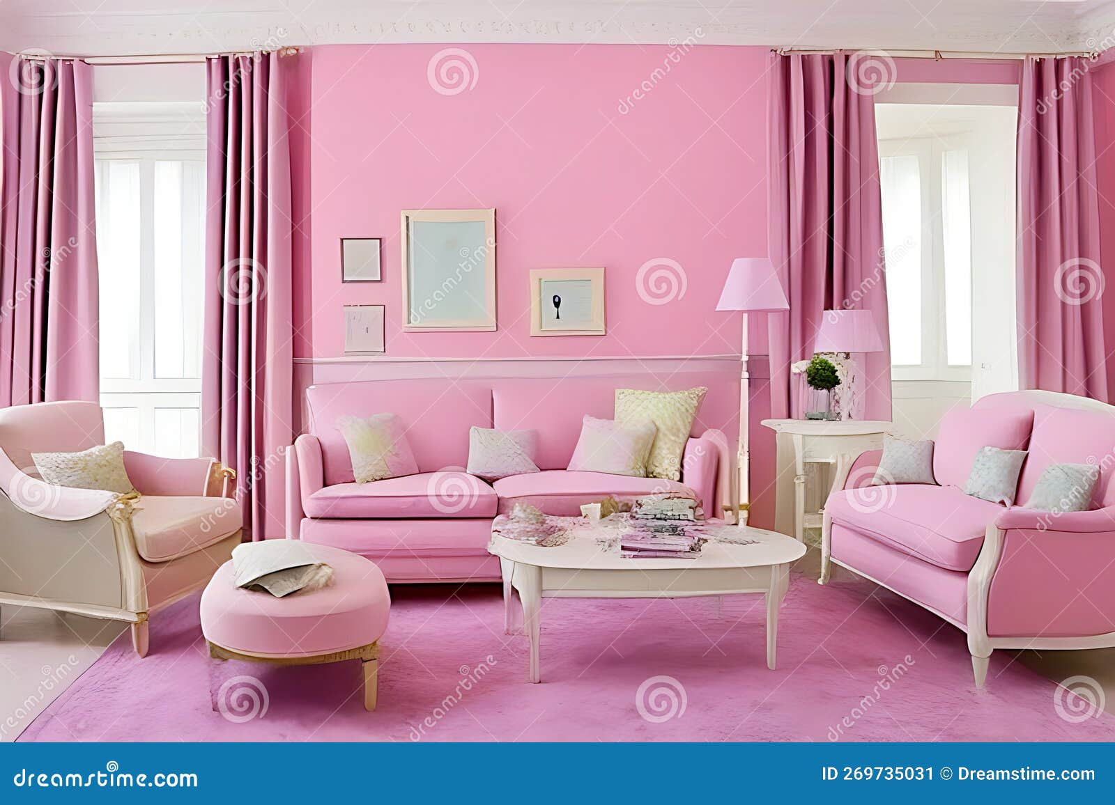 Creative Pastel Color Elegant Drawing Interior Design, Peculiar Stock ...