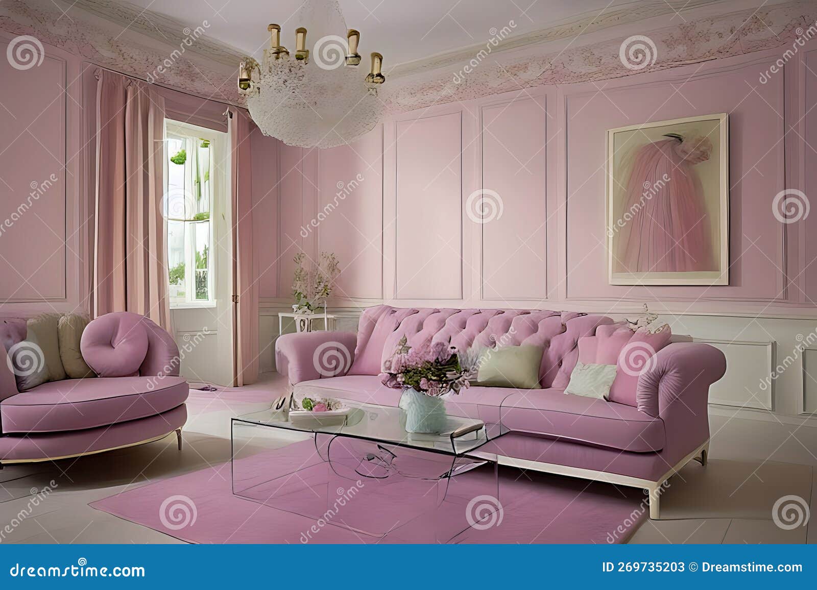 Creative Pastel Color Elegant Drawing Interior Design, Peculiar Stock ...