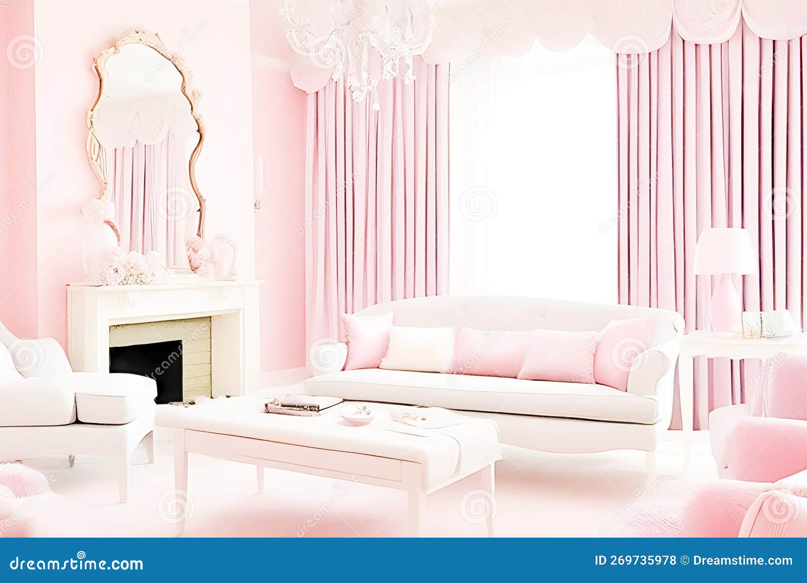 Creative Pastel Color Elegant Drawing Interior Design, Peculiar Stock ...