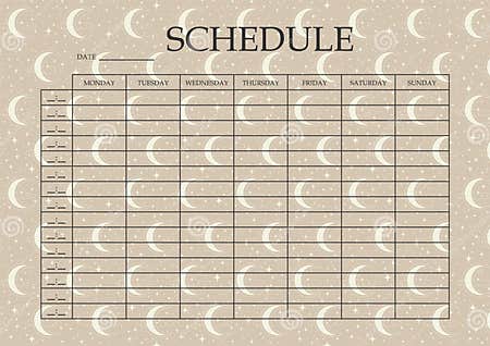 Creative Pastel Colored Schedule Planner Template. Scheduling Page for ...