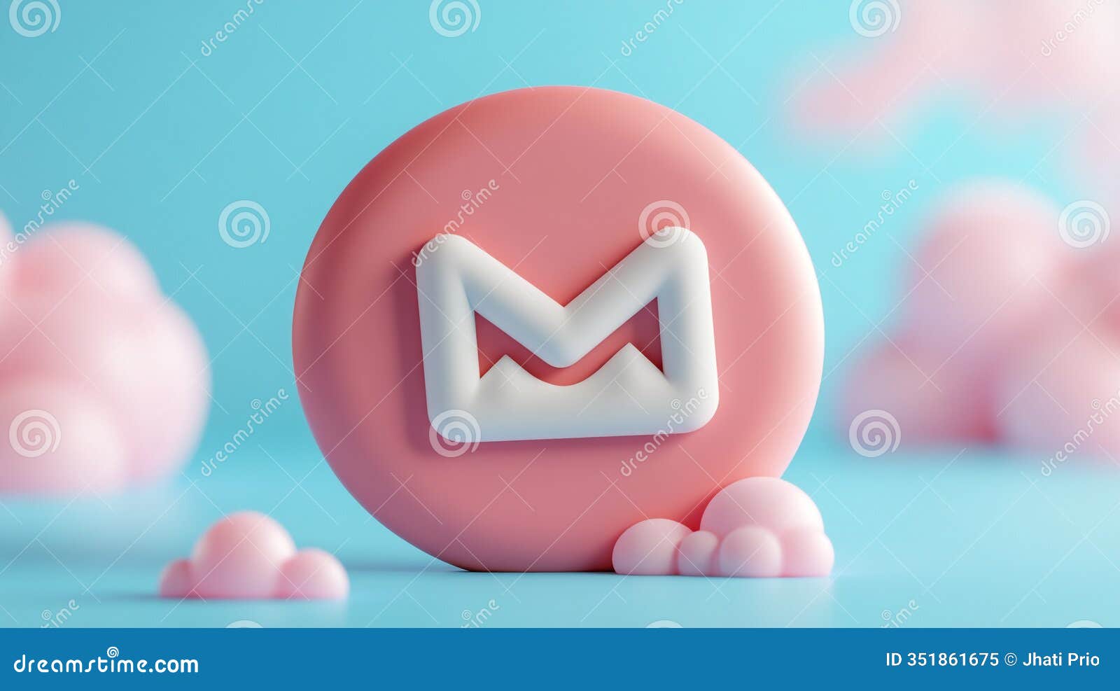 Creative Pastel Design Featuring a Mail Icon Against a Soft Background ...