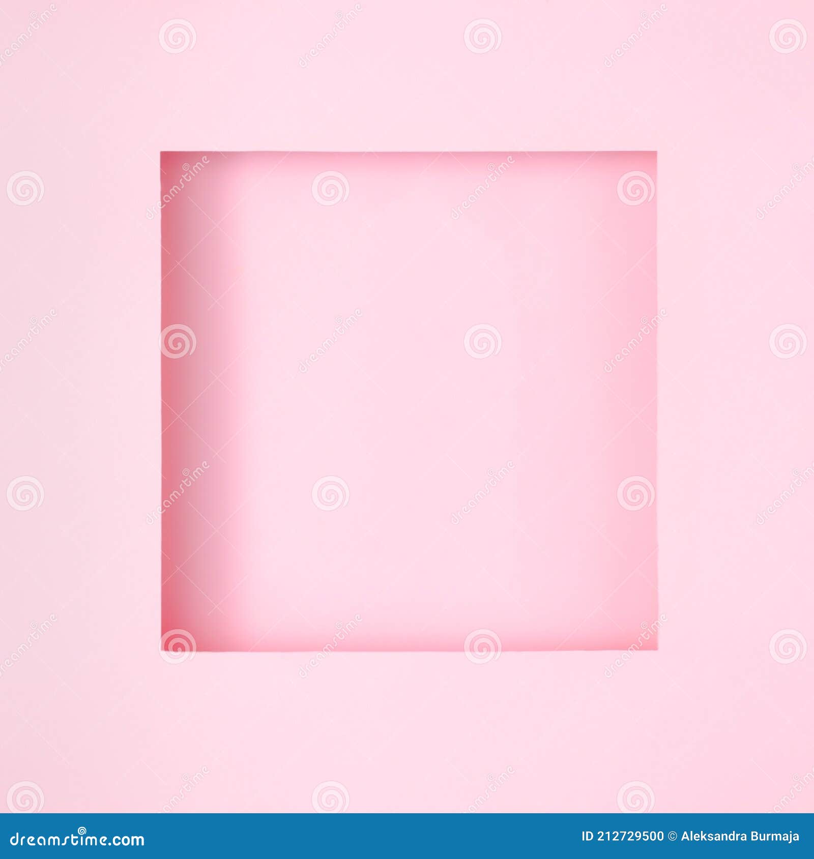 Creative Pastel Pink Frame with Negative Space and Shadows. Flat Lay ...
