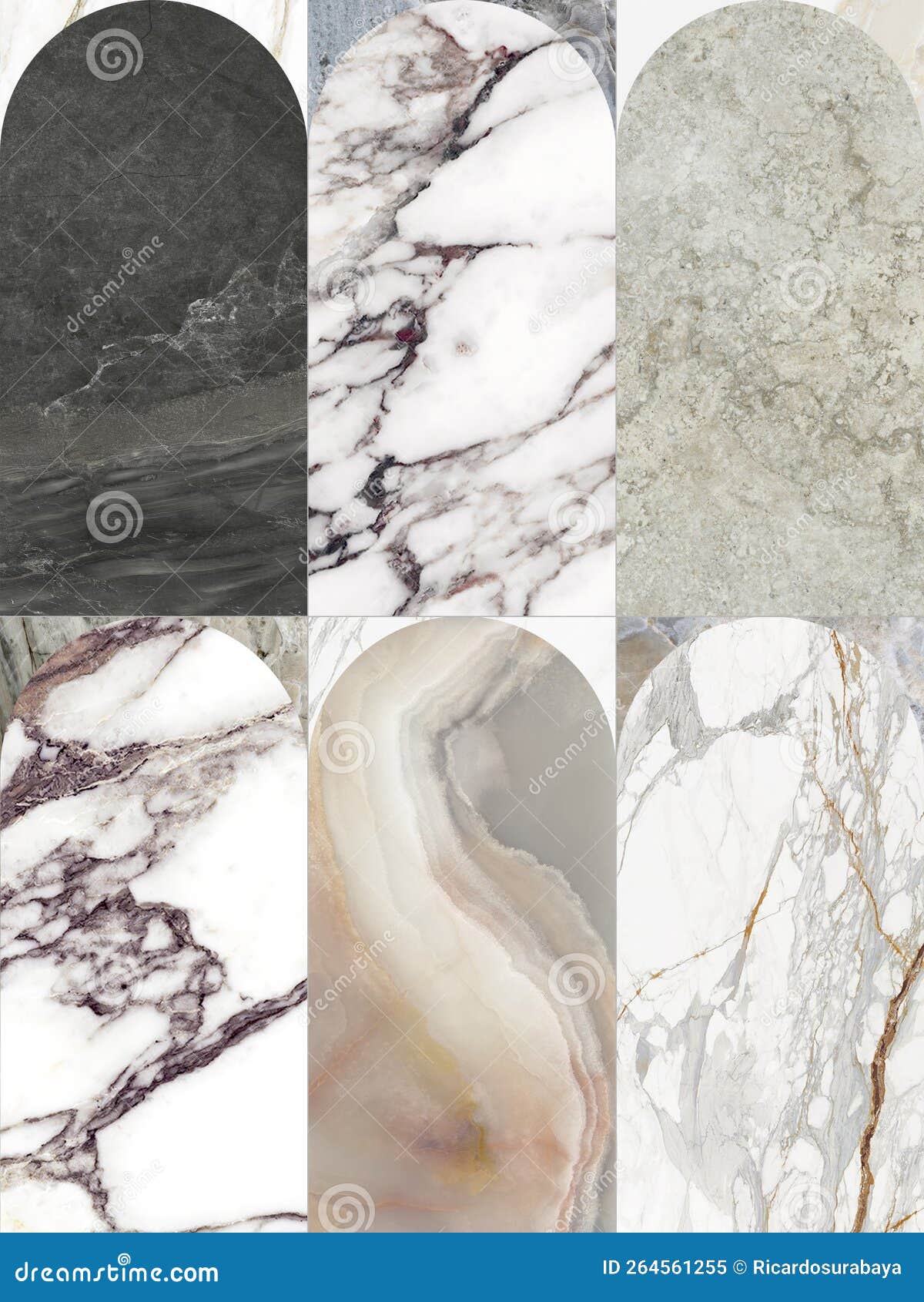 Creative Patchwork Pattern Stone Ceramic Wallpaper Design. White Marble ...