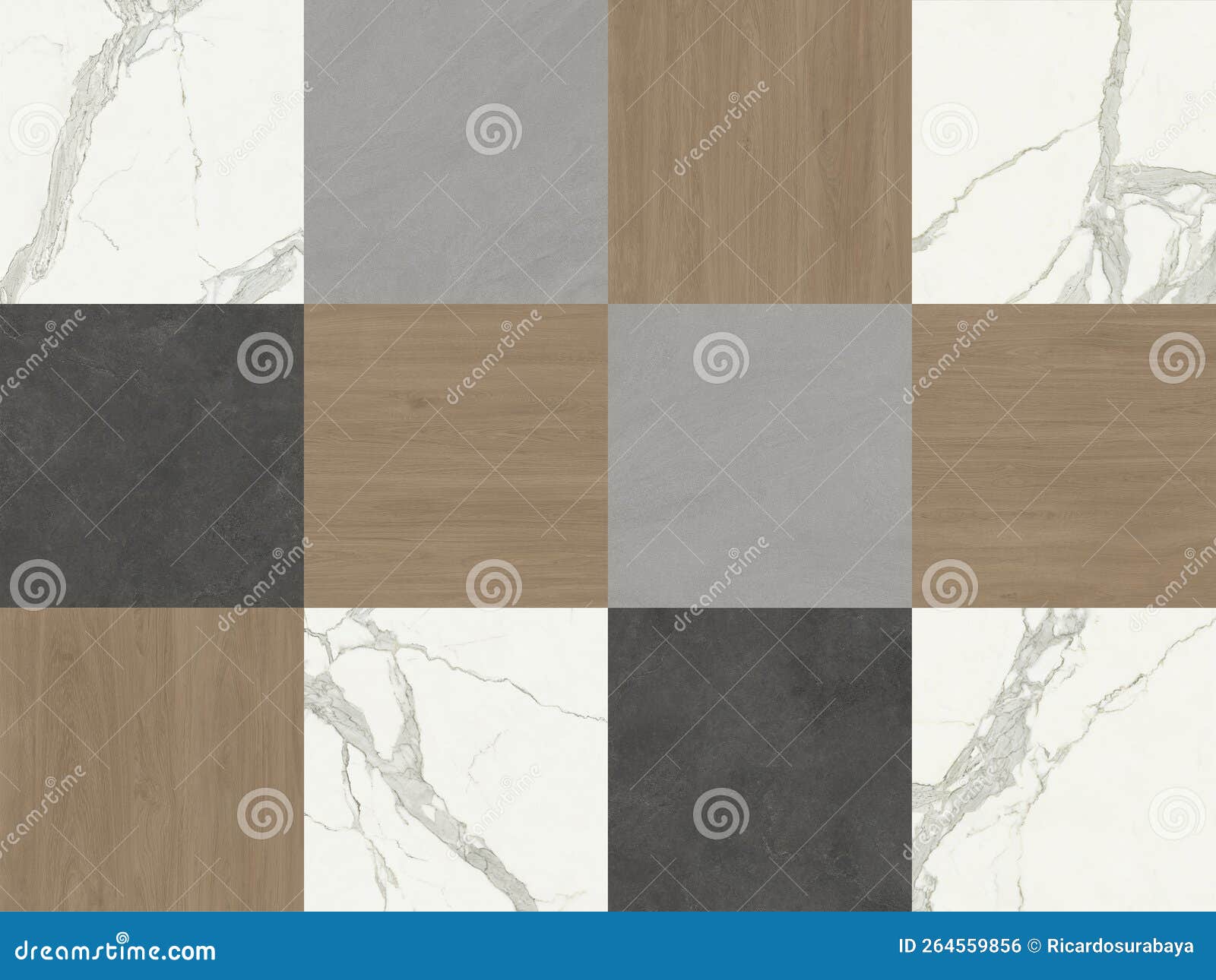 Creative Patchwork Pattern Stone Ceramic Wallpaper Design. Cement And ...