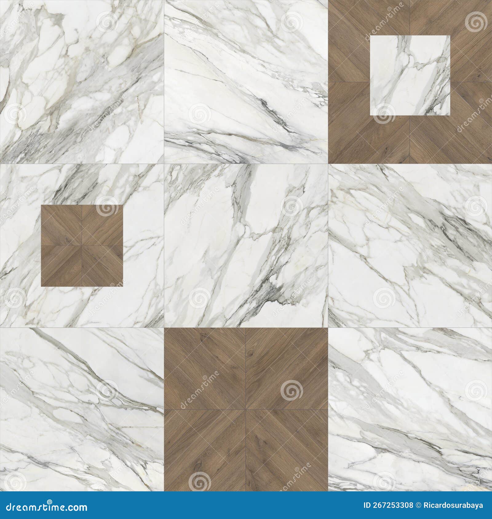 Creative Patchwork Pattern Stone Ceramic Wallpaper Design. Cement And ...