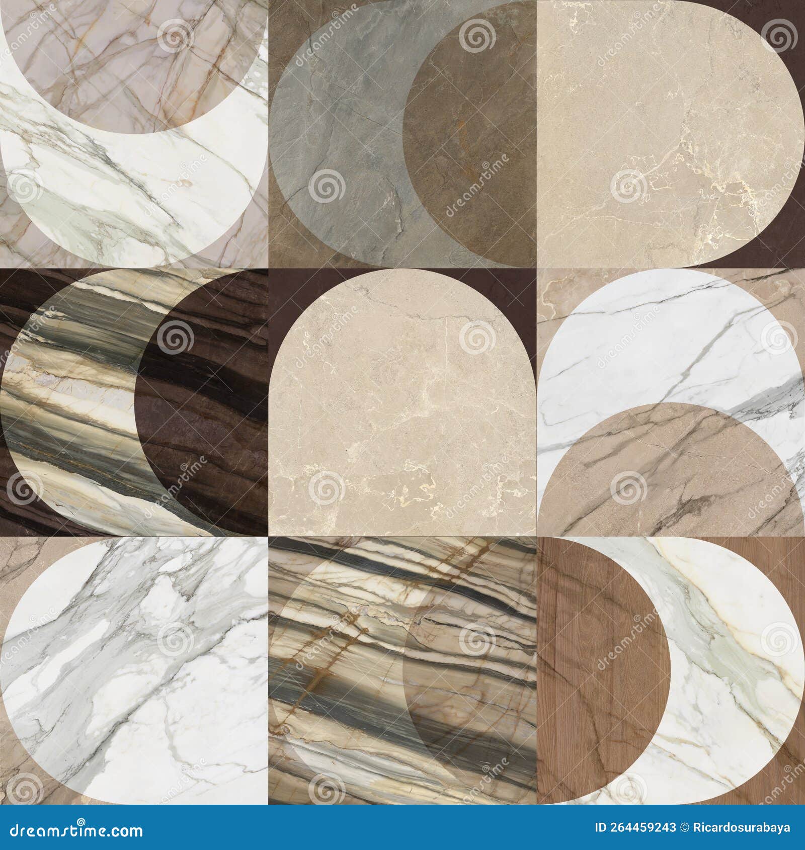 Creative Patchwork Design Combining Different Marbles into Arches ...