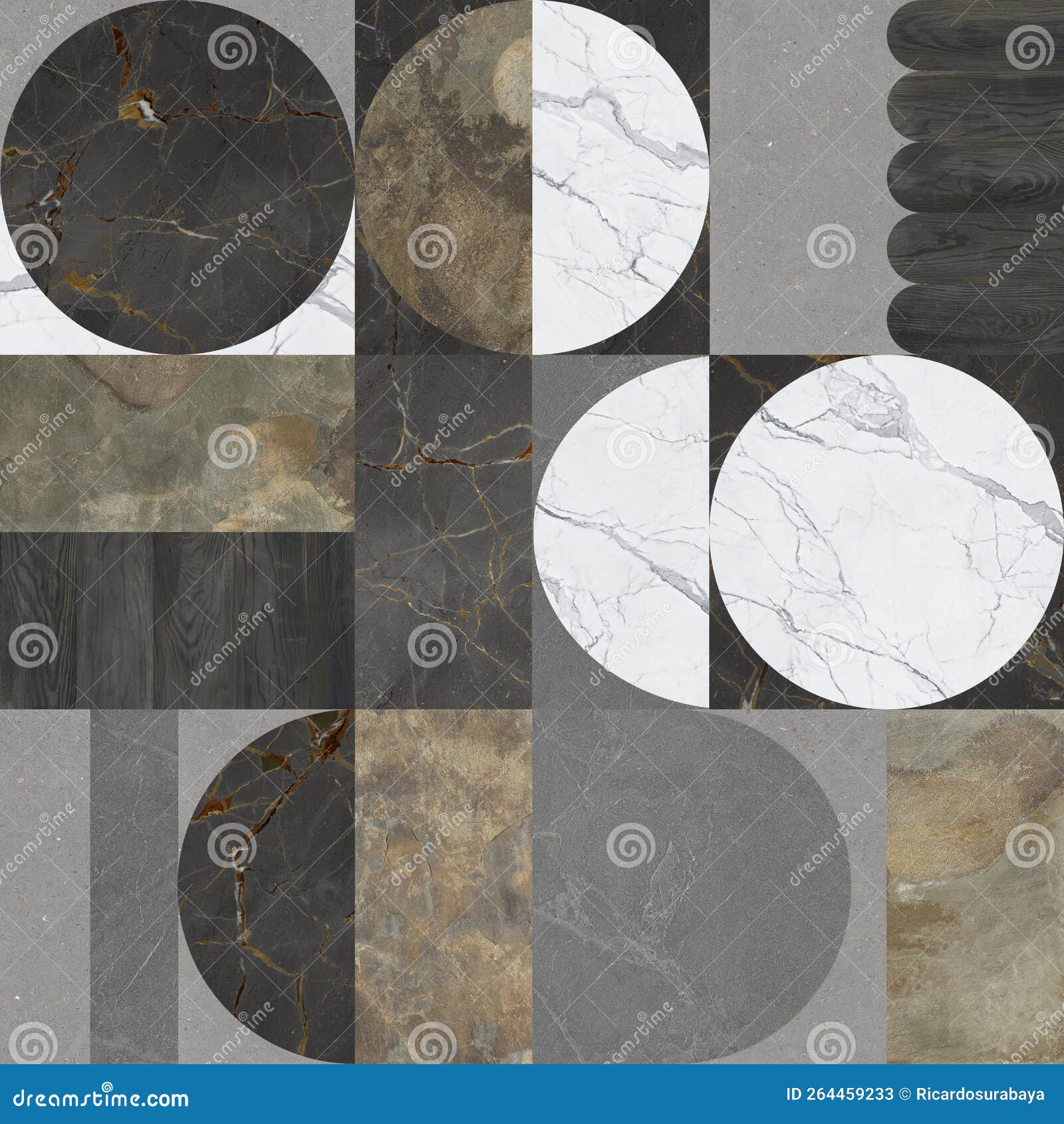 Creative Patchwork Pattern Stone Ceramic Wallpaper Design. White Marble ...