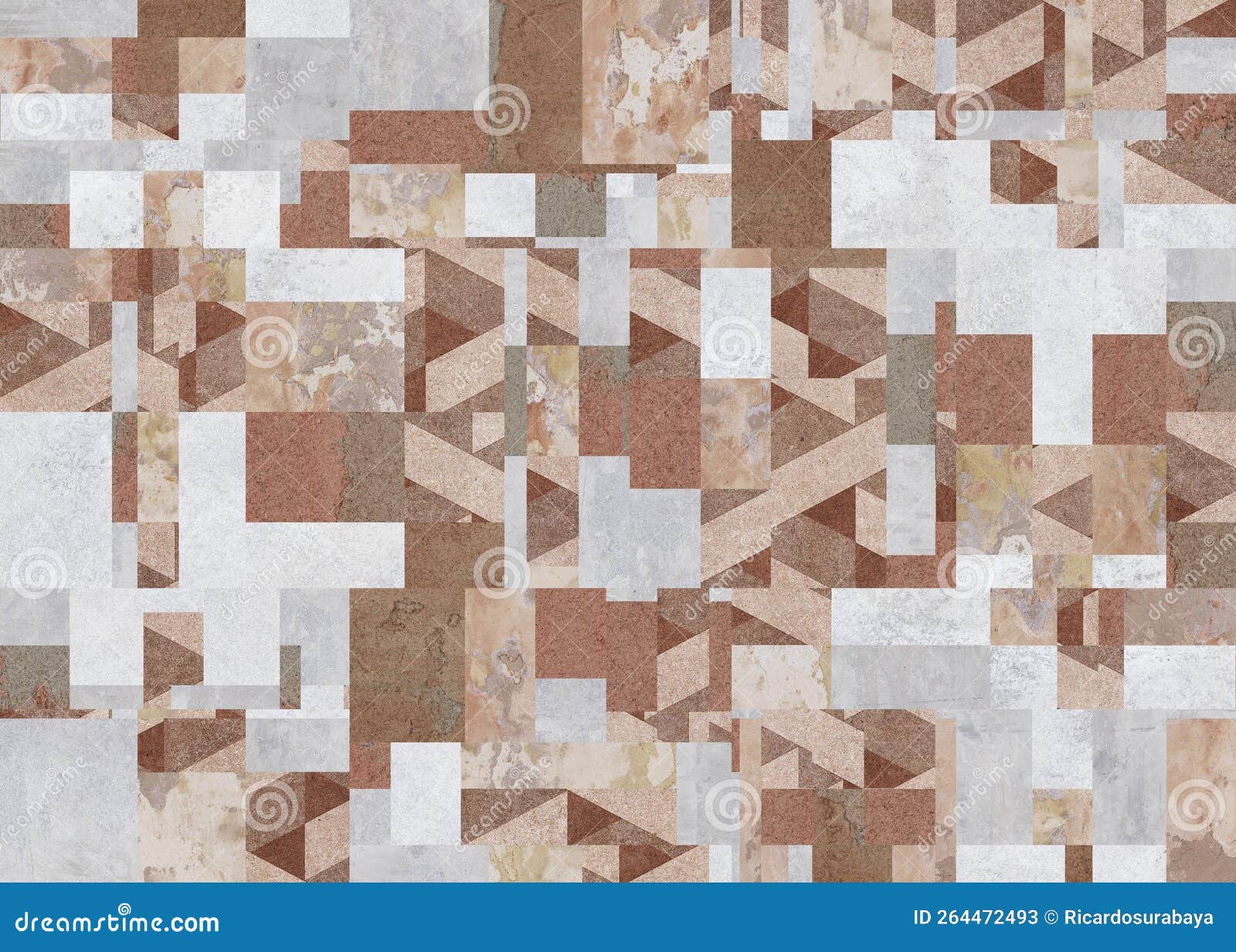 Creative Patchwork Pattern Stone Ceramic Wallpaper Design. Mixed Of ...