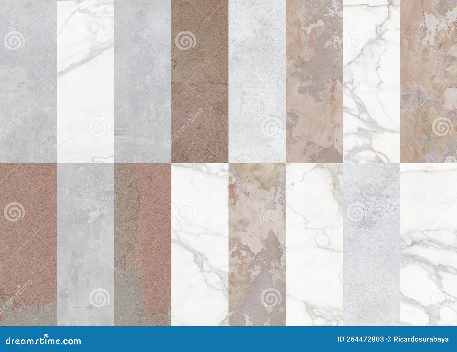 Creative Patchwork Pattern Stone Ceramic Wallpaper Design. White Marble ...