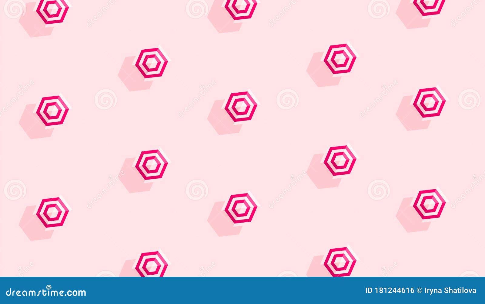 Creative Pattern of Pink Rubber Circles for Swimming on Pink Background ...