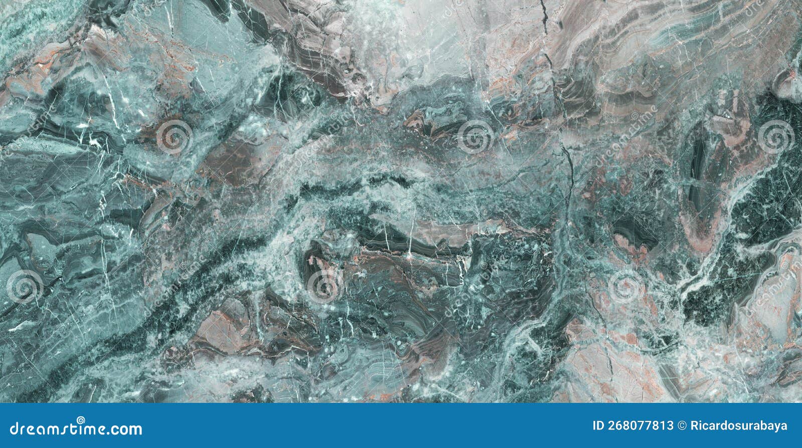 Creative Blue Ocean Pattern of a Natural Stone for Home Decoration or ...