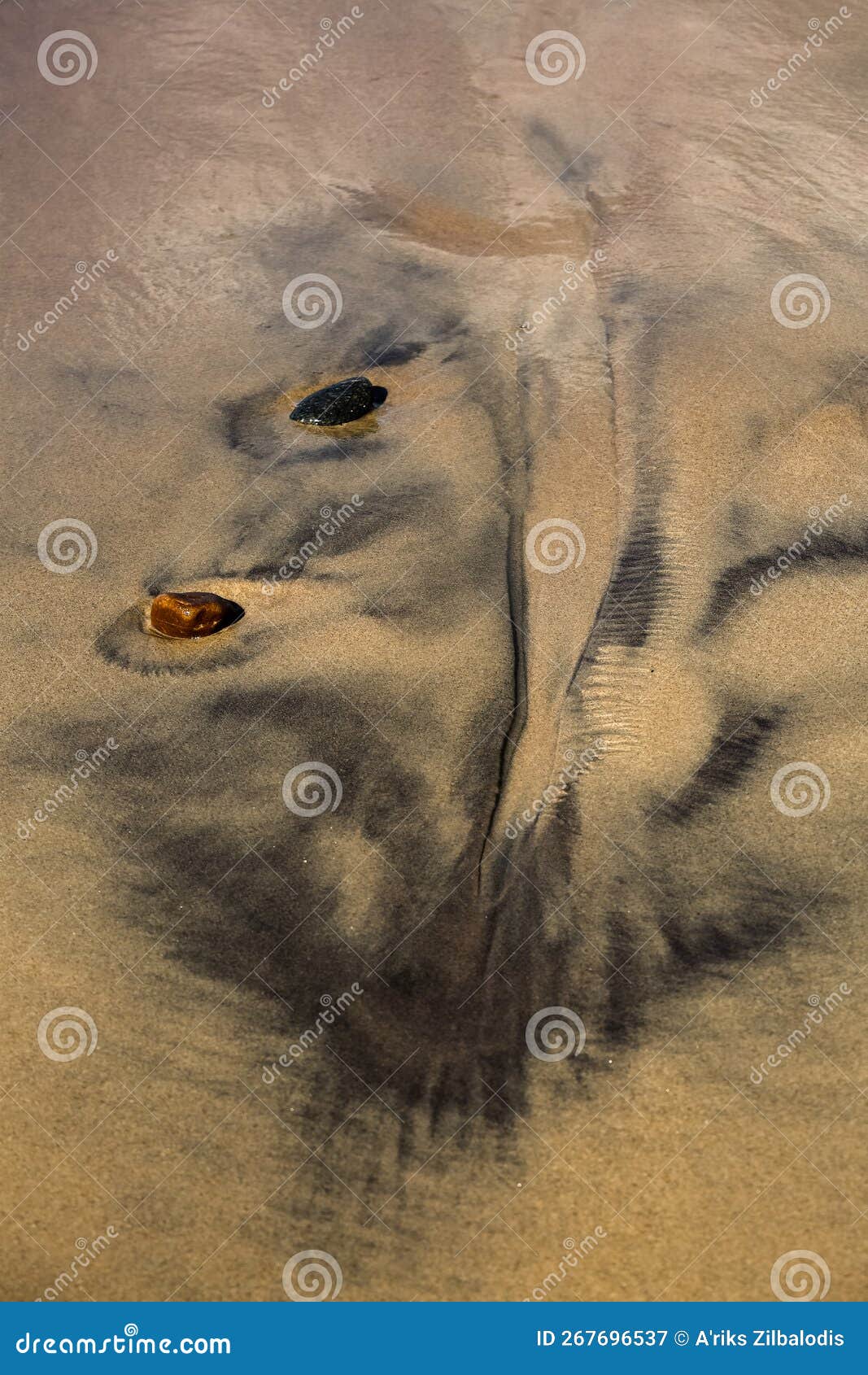 Creative Patterns and Signs in Beach Sand Stock Image - Image of beach ...