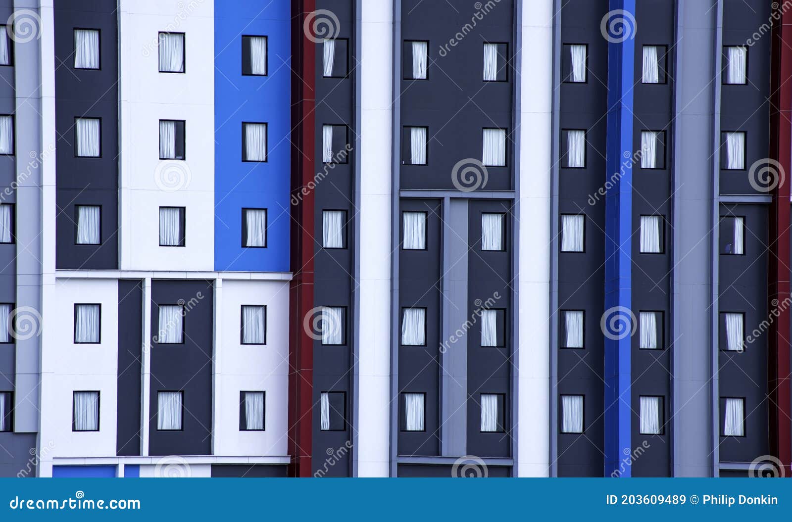 Creative Patterns of Windows and Building Structure Stock Image - Image ...