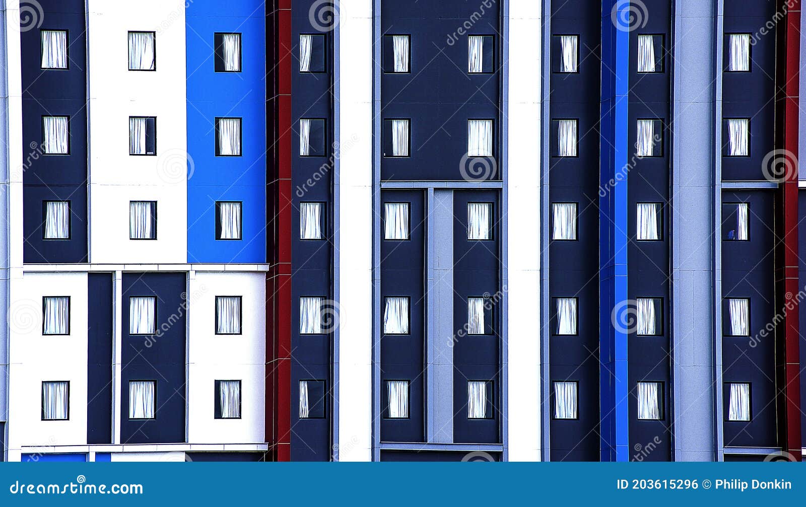 Creative Patterns of Windows and Building Structure Stock Photo - Image ...