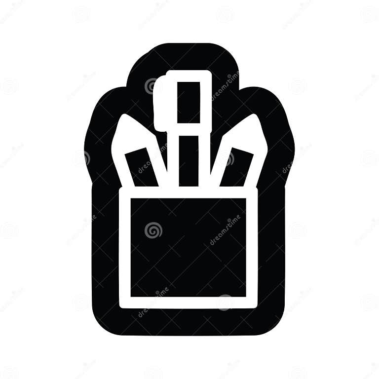 A creative pencil pot icon stock vector. Illustration of icon - 151150695