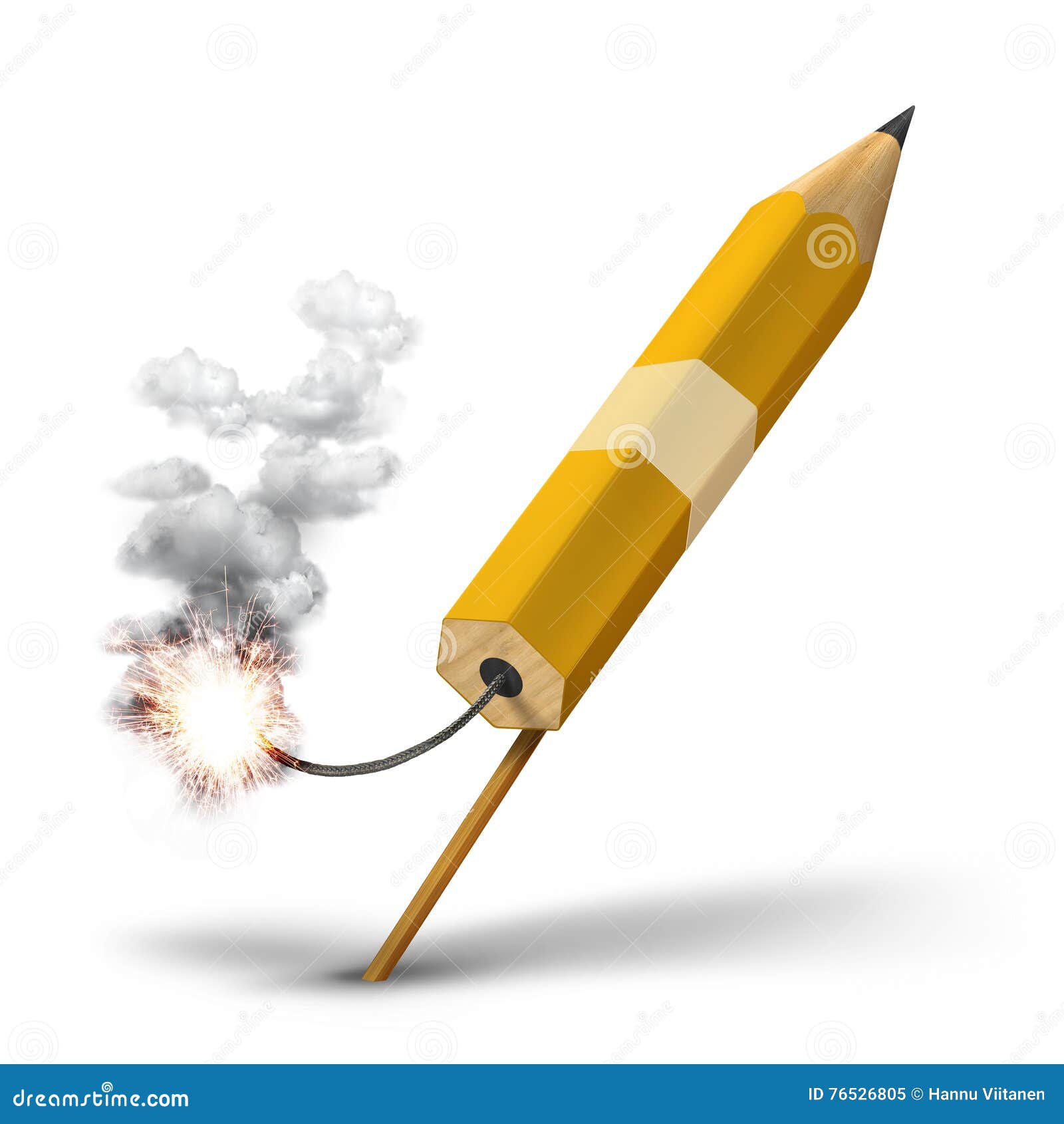 Creative Pencil Rocket Launch Stock Illustration - Illustration of ...