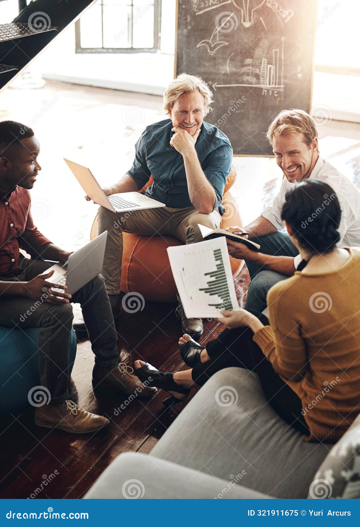 Creative People, Documents and Meeting with Laptop in Office for Sales ...