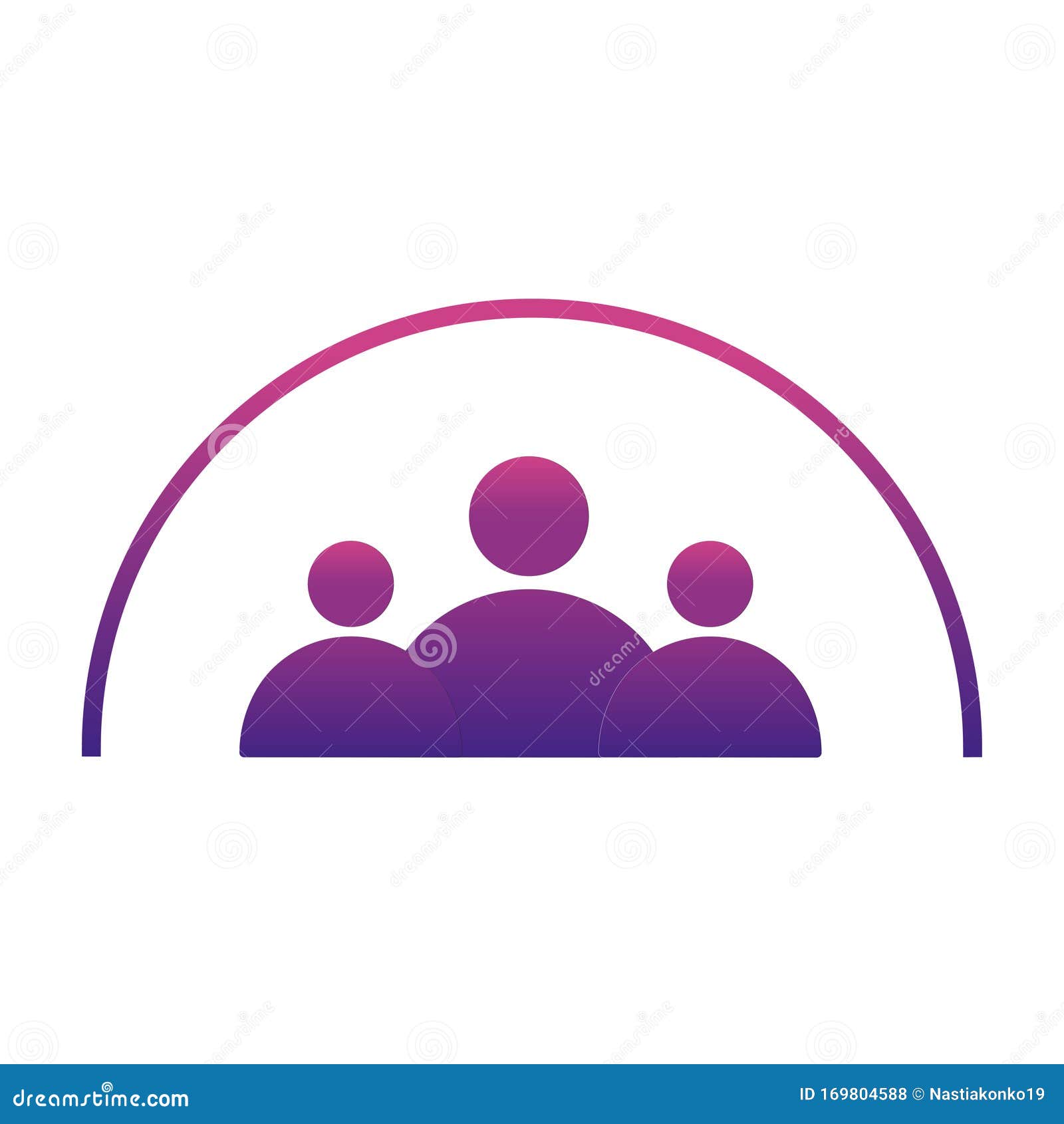 Creative People Logo Design Template with Circle Stock Illustration ...