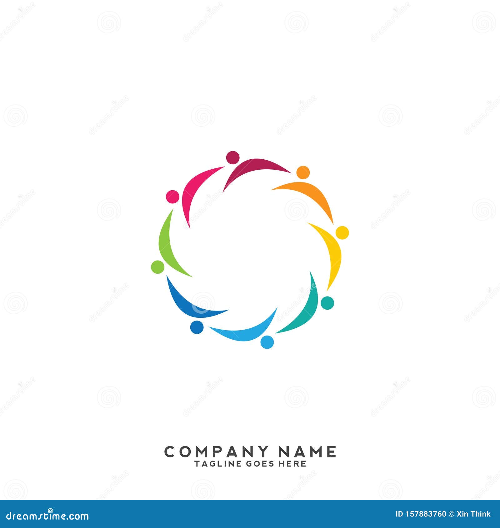 Creative People Logo Design Template Stock Vector - Illustration of ...