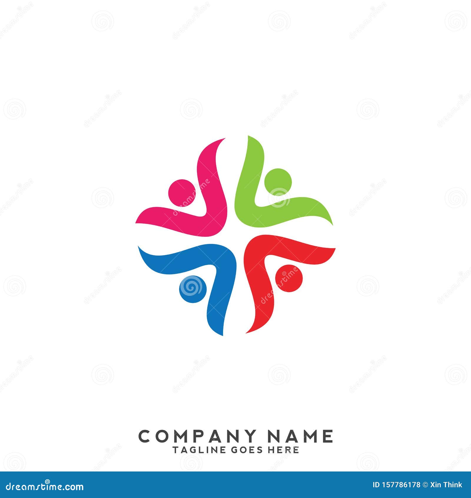 Creative People Logo Design Template Stock Vector - Illustration of ...
