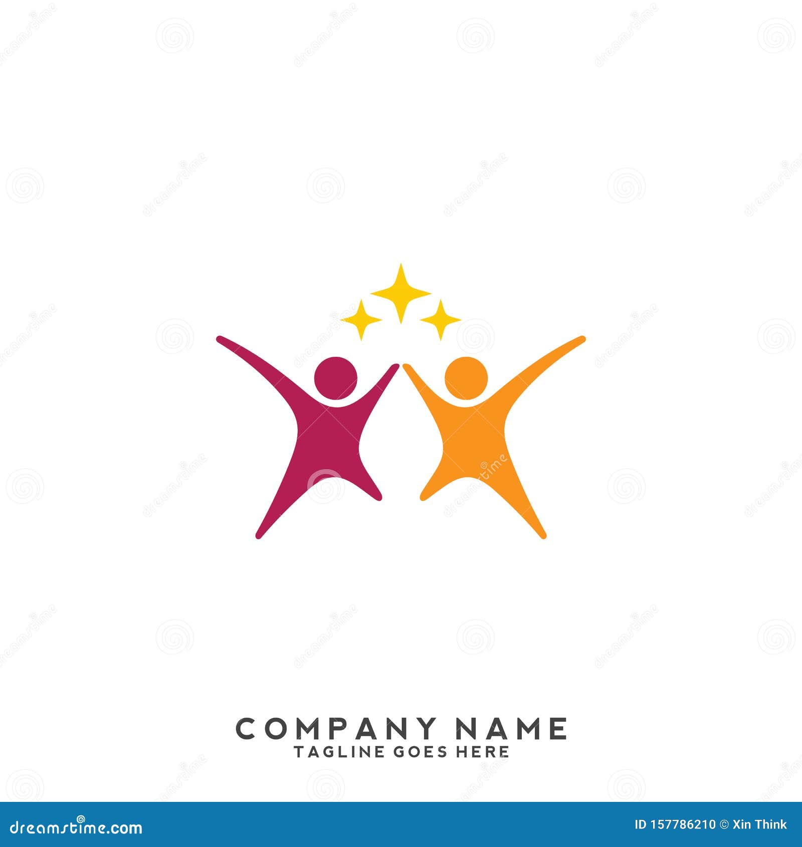 Creative People Logo Design Template Stock Vector - Illustration of ...