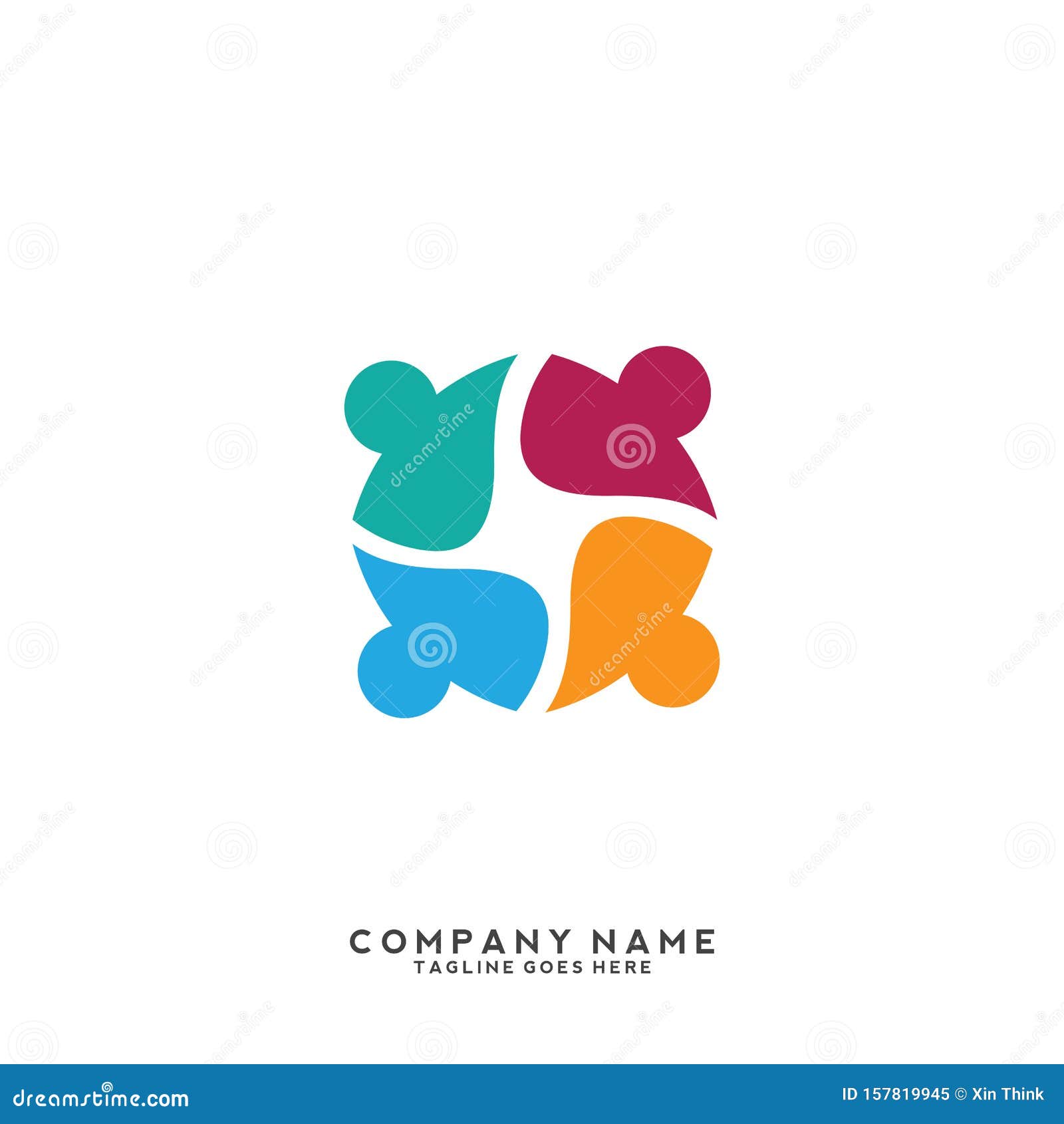 Creative People Logo Design Template Stock Vector - Illustration of ...