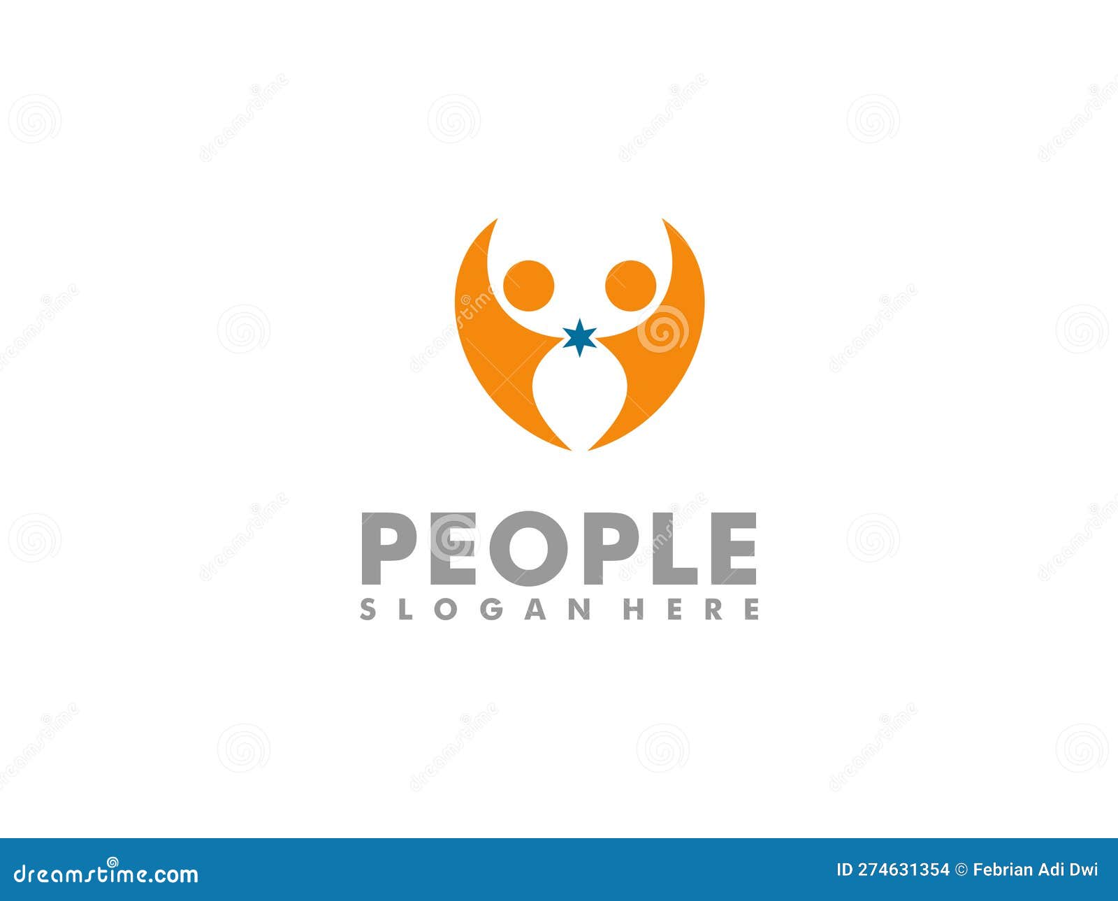 Creative People Logo Design Template, Social People Logo Vector 向量例证 ...