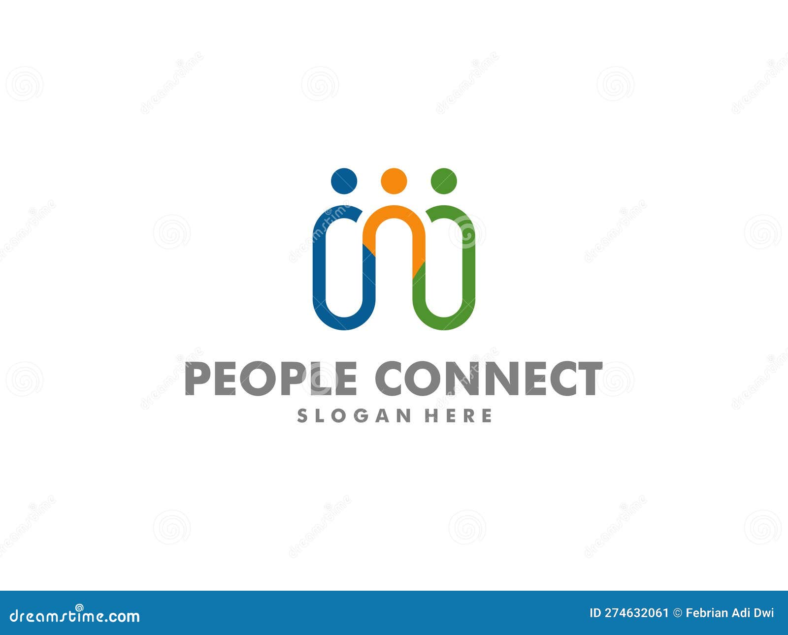 Creative People Logo Design Template, Social People Logo Vector 向量例证 ...