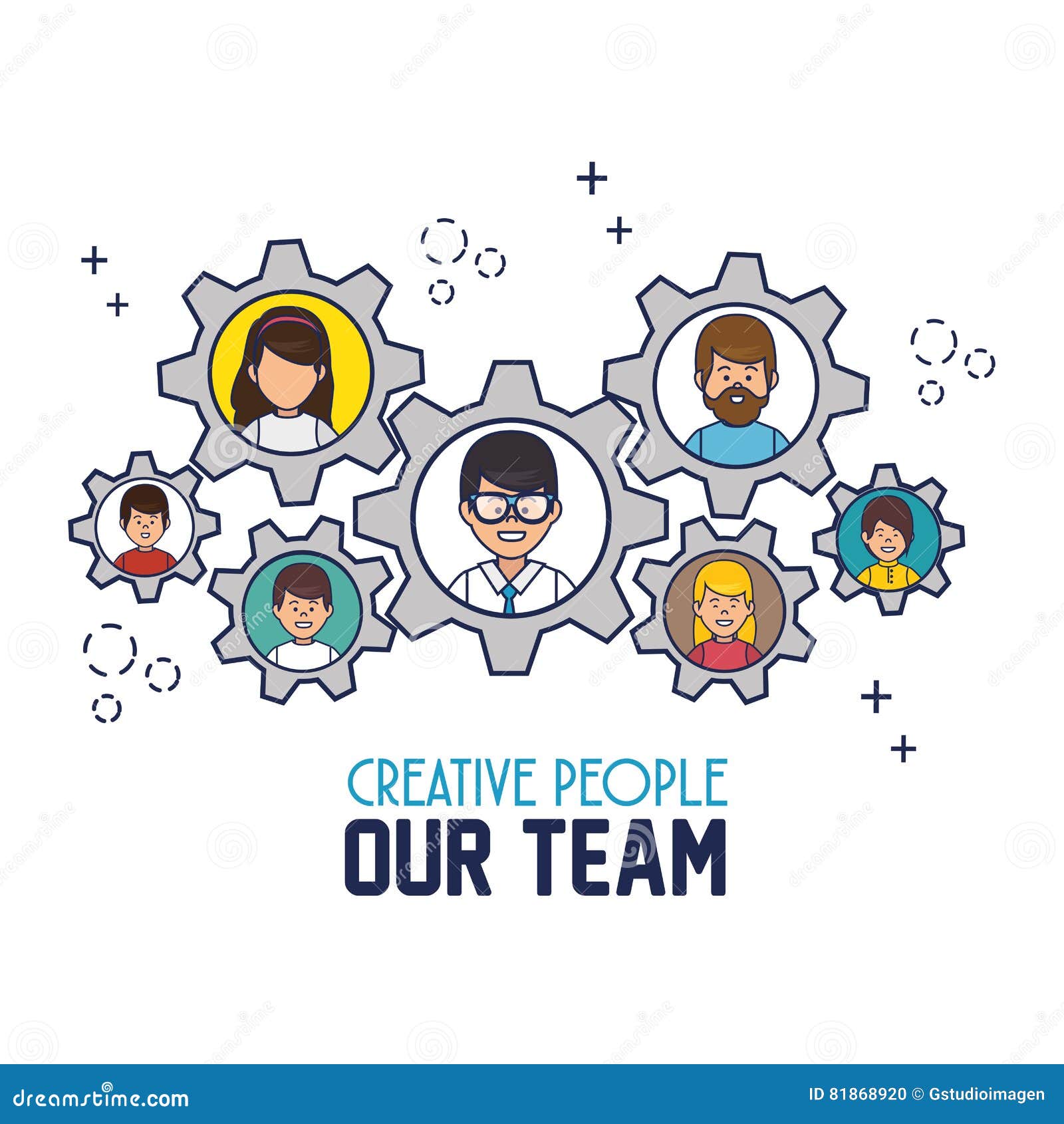 Creative people our team stock vector. Illustration of together - 81868920