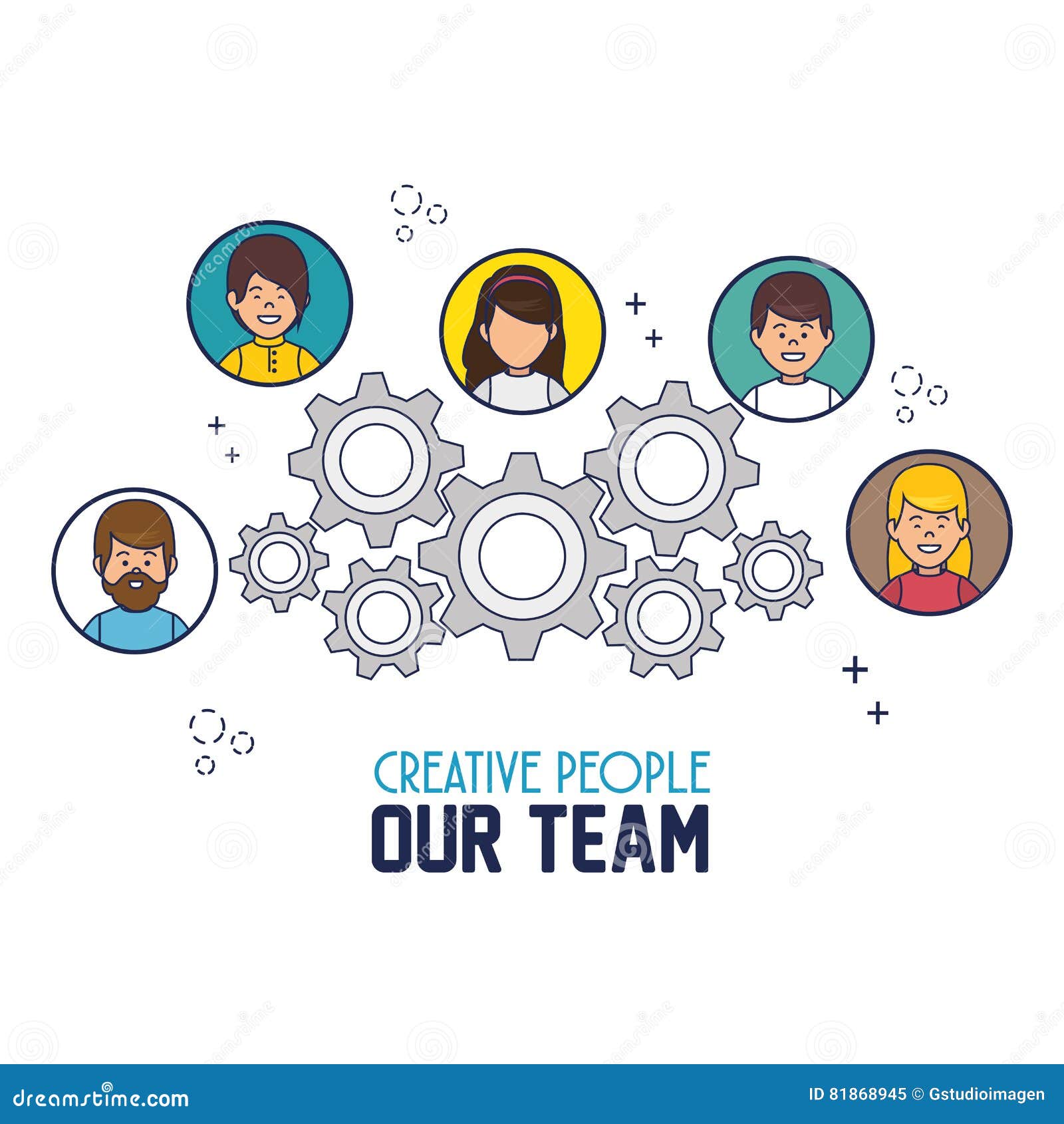 Creative people our team stock vector. Illustration of concept - 81868945