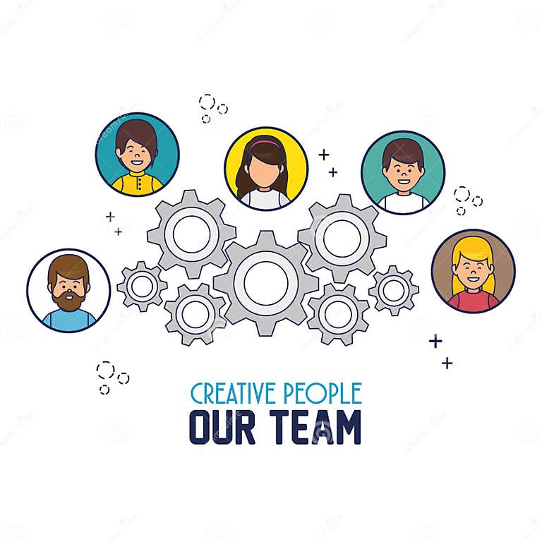 Creative people our team stock vector. Illustration of concept - 81868945